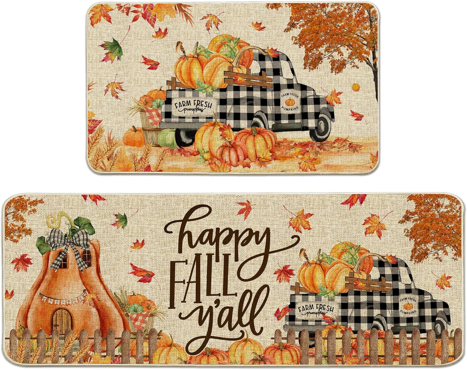 Amazon.com: Fall Kitchen Mat, Fall Decorations for Home, Fall Kitchen ...