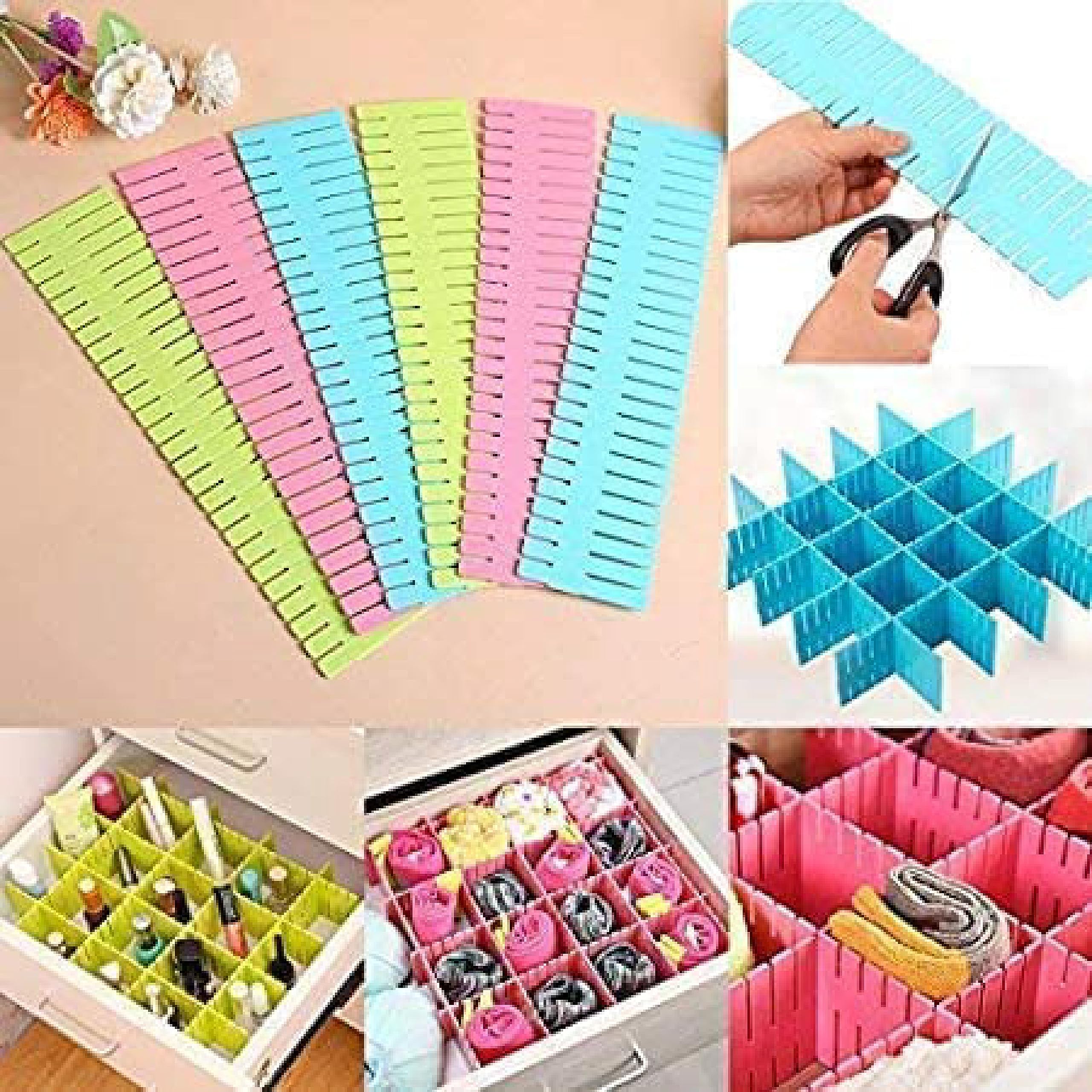 Adjustable Stretchable Interlocking Drawer Clapboard Divider/Grid ...