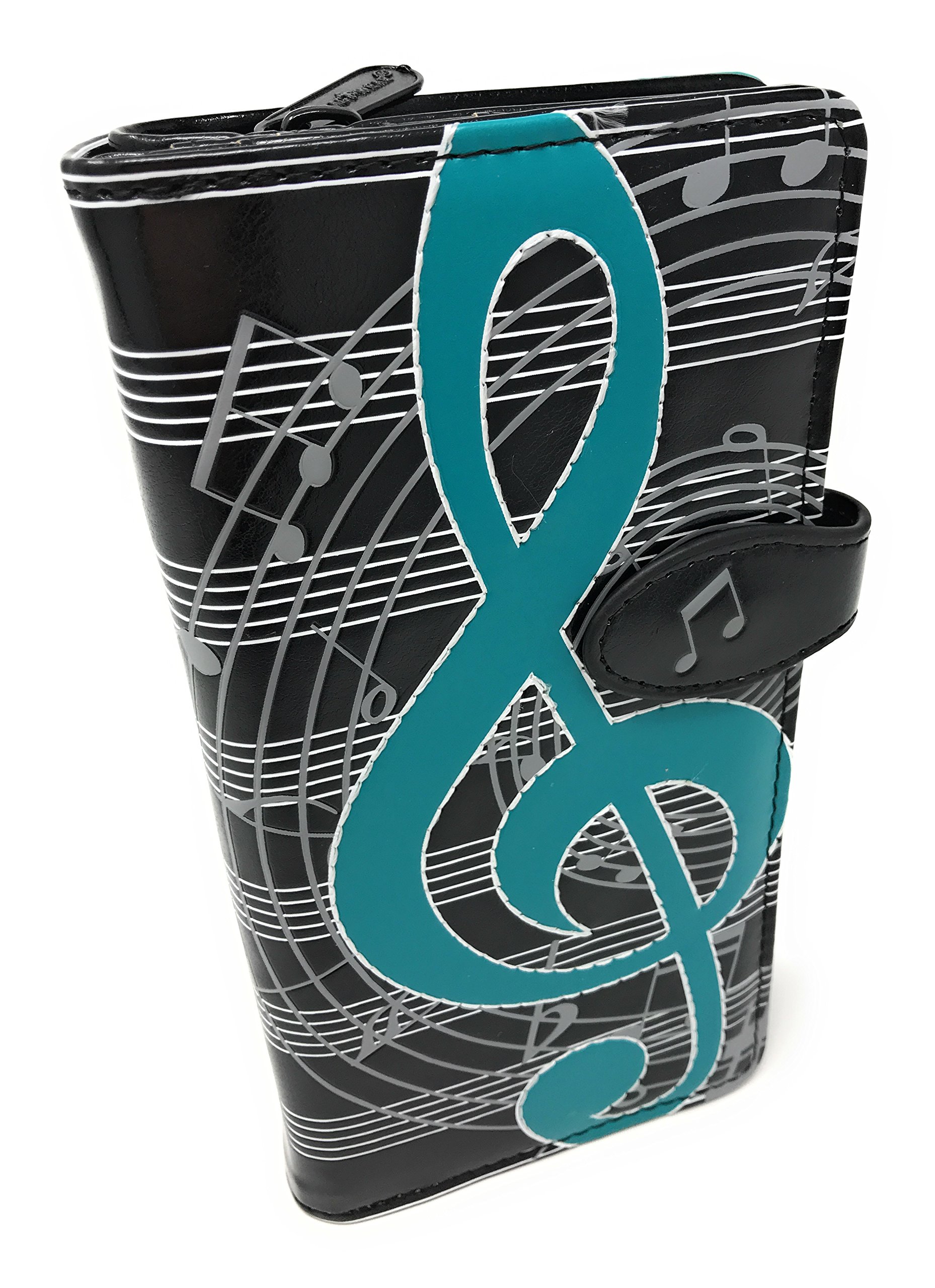 Amazon.com: Shag Wear Music Note Large Wallet for Women and Teen Girls ...