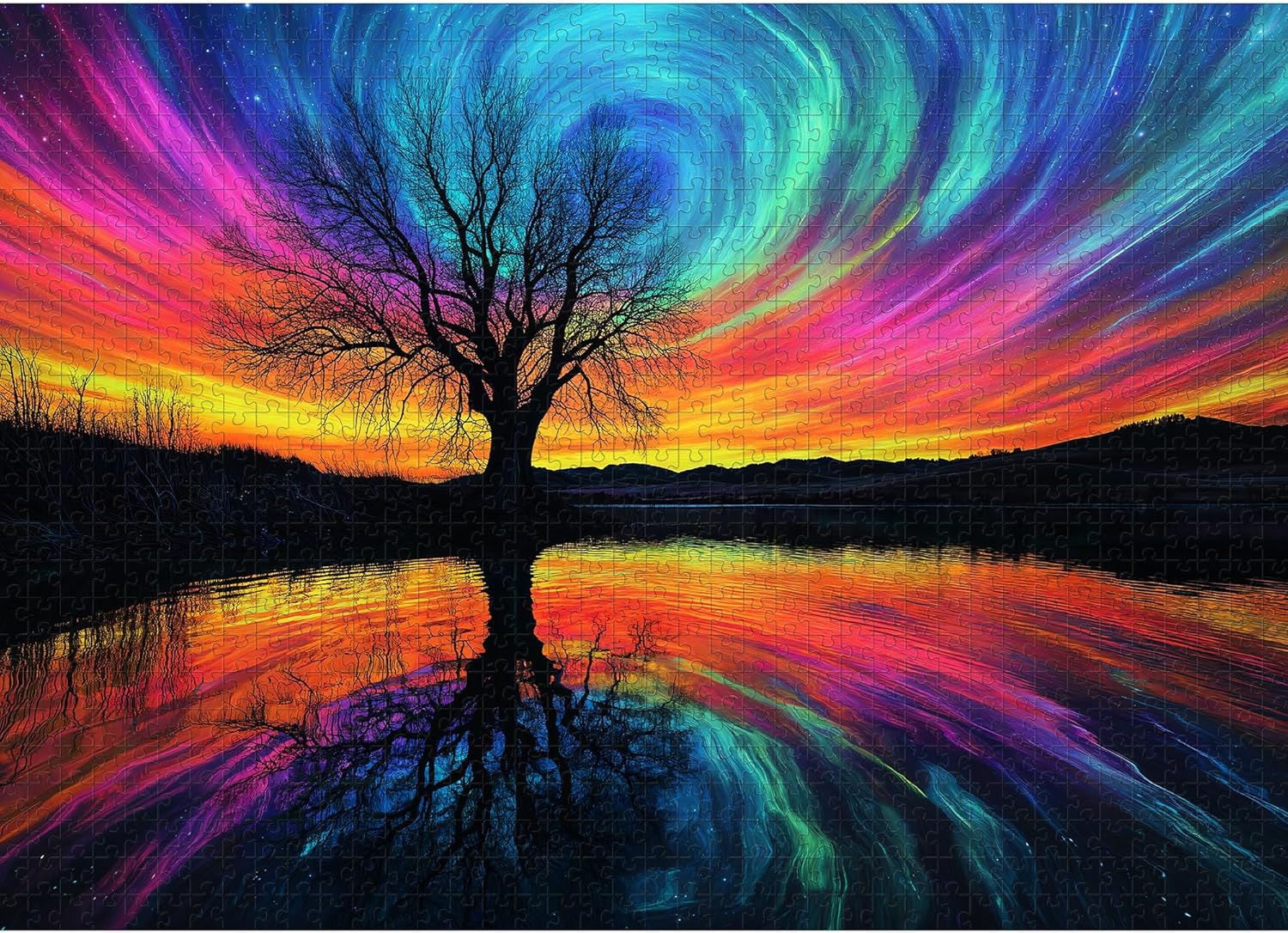 Amazon.com: Puzzles for Adults 1000 Pieces - Tree of Life Aurora Jigsaw Puzzles 1000 Pieces ...