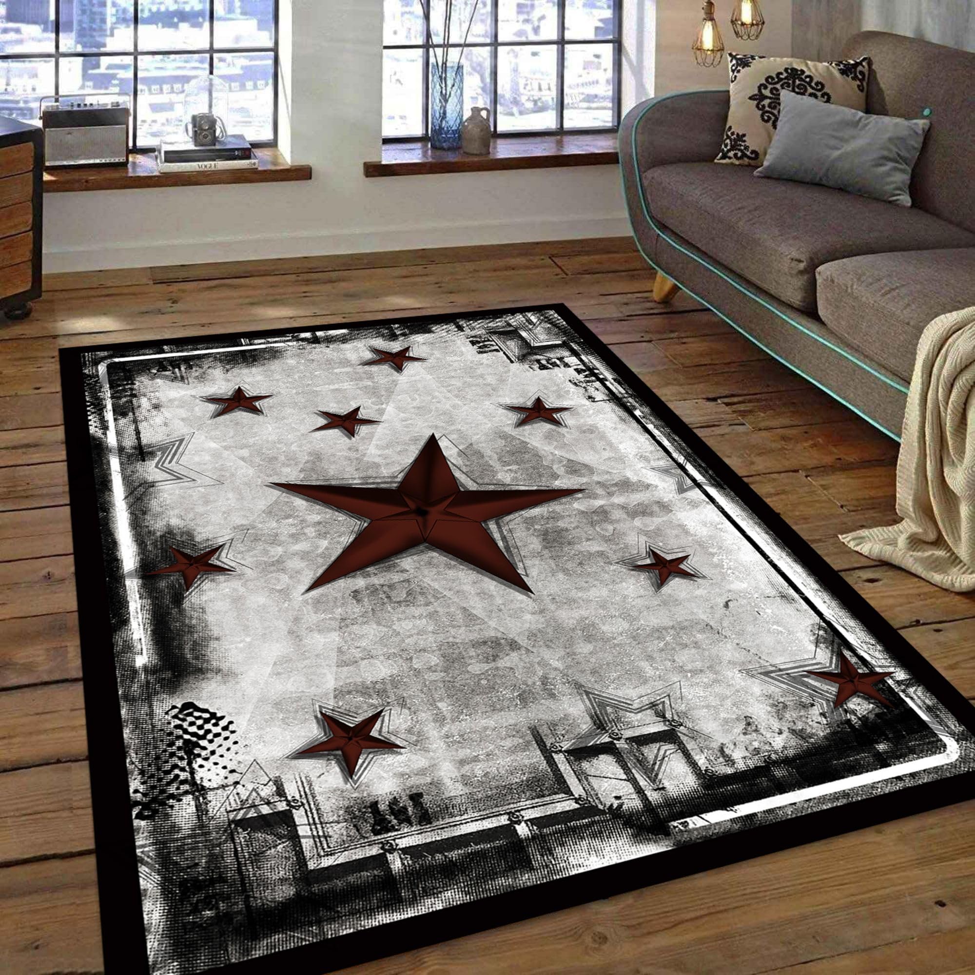 Amazon.com: Fouiunler Western Rugs for Farmhouse,6x8ft, Brown Brown ...