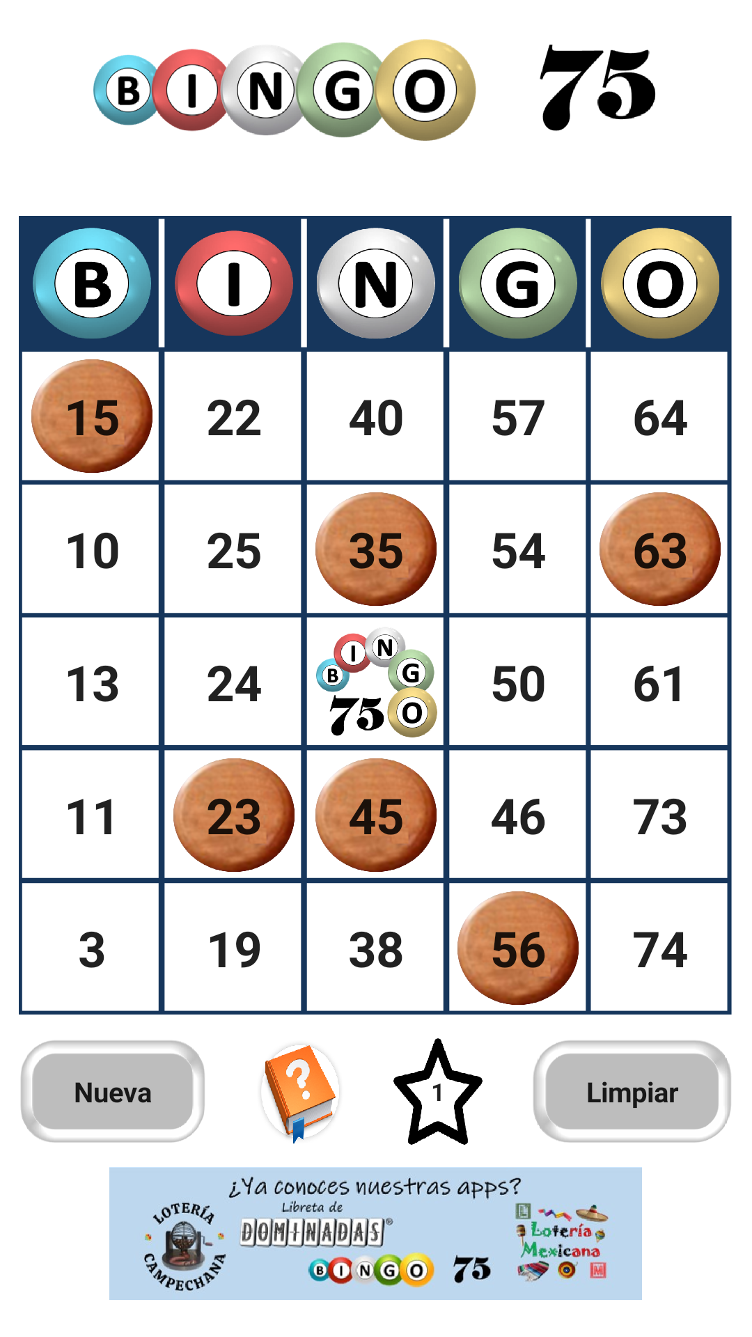 Bingo 75 MX - App on Amazon Appstore