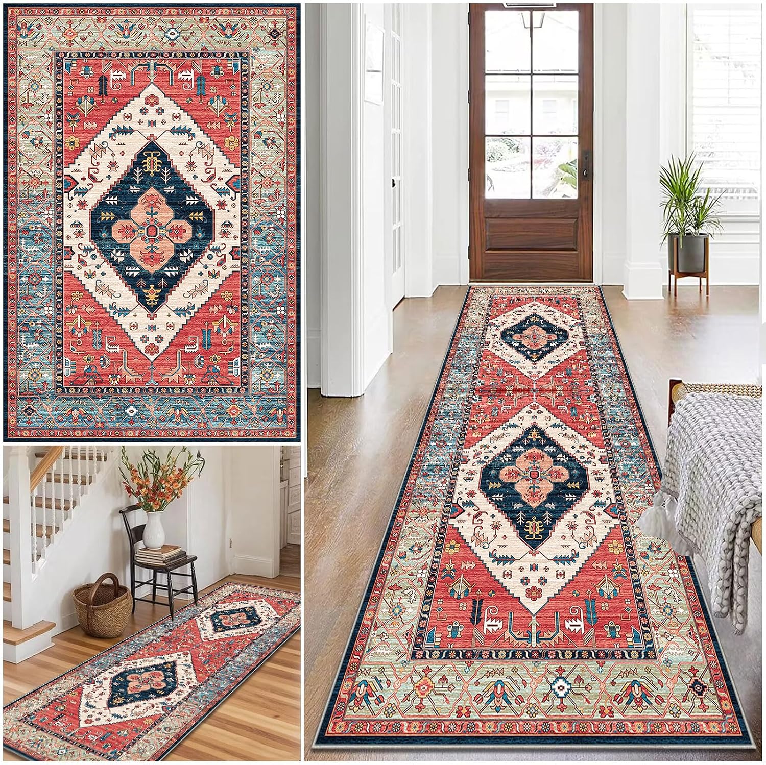 Heavy Duty Carpet Runners for Hallway-Kitchen Runners Non Slip Washable ...