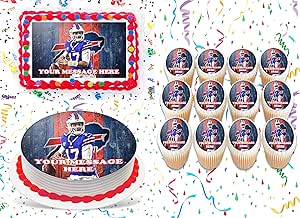 Amazon.com: Josh Allen Cake Topper Edible Image Personalized Cupcakes ...