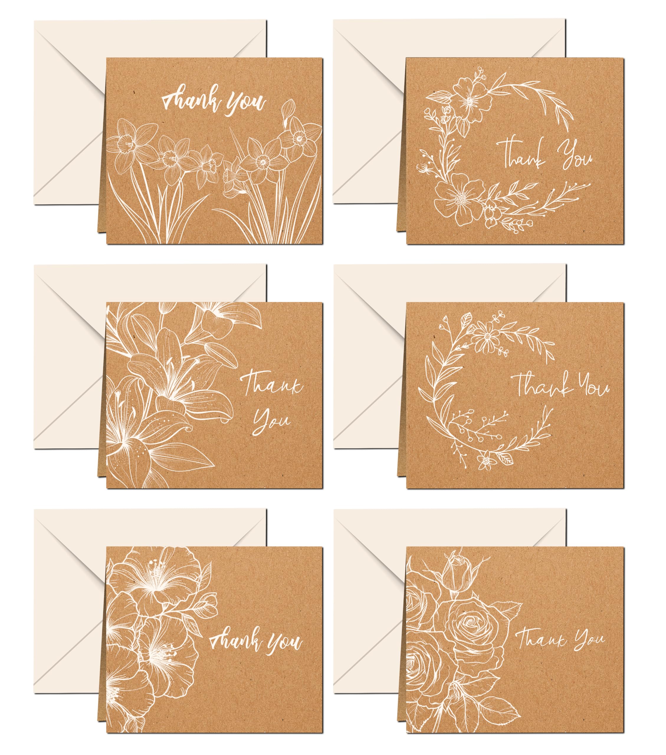 Giftinghouse 36 Thank You Cards Multipack with Envelopes - Pack of ...