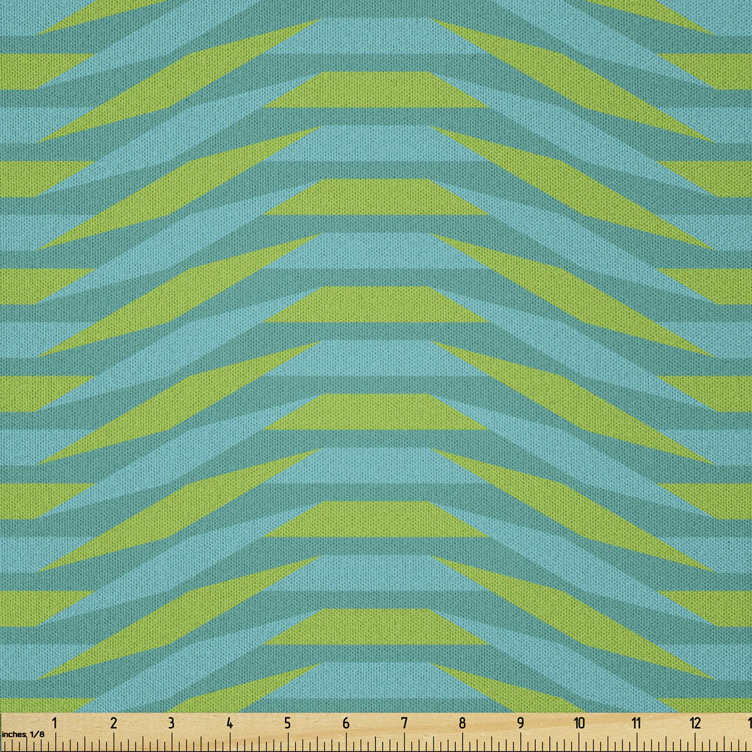 Turquoise And Lime Green Fabric