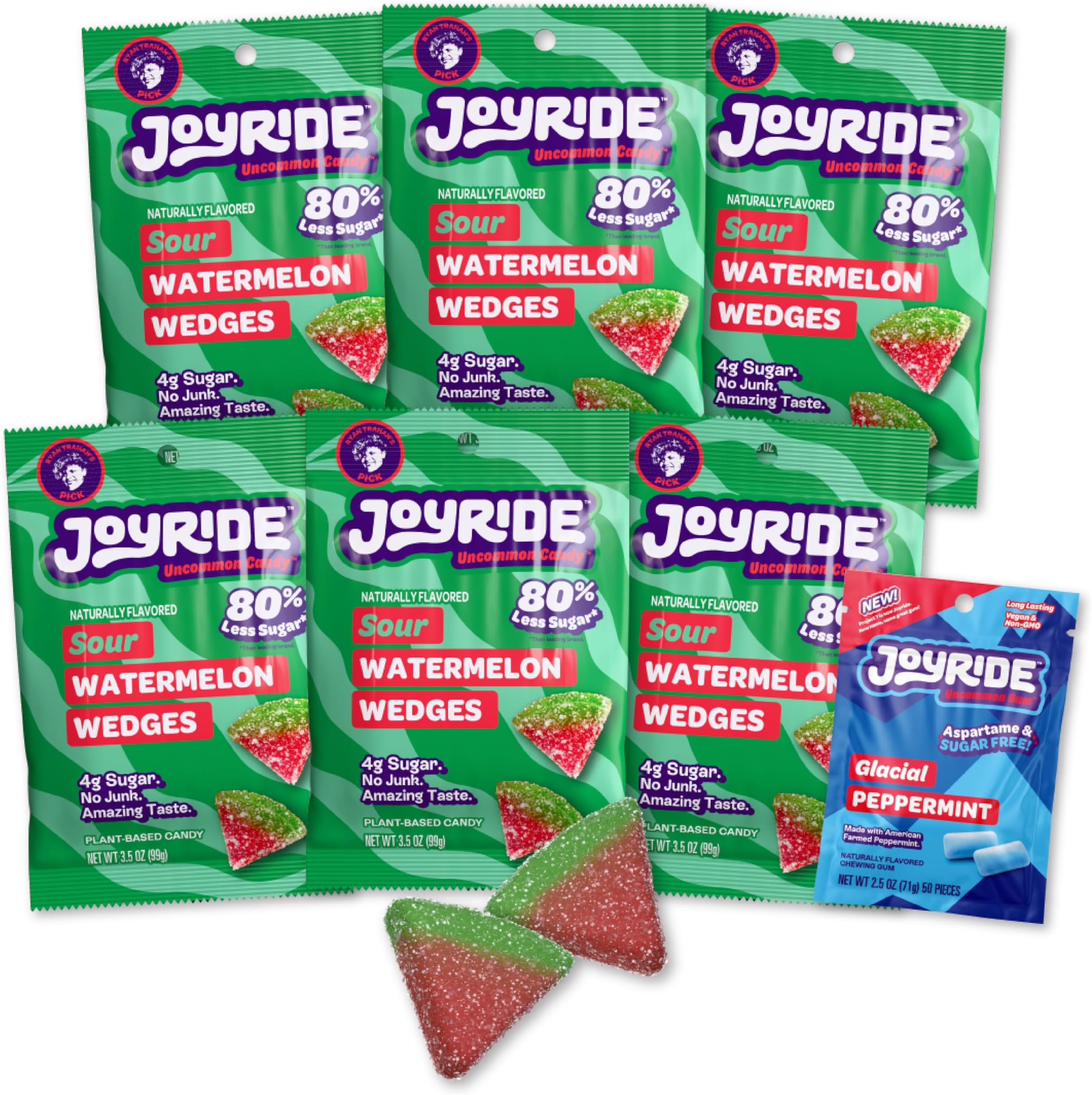 Amazon.com : JOYRIDE Sour Strawberry Ropes - 3.5 oz 6-Pack Bundle with ...