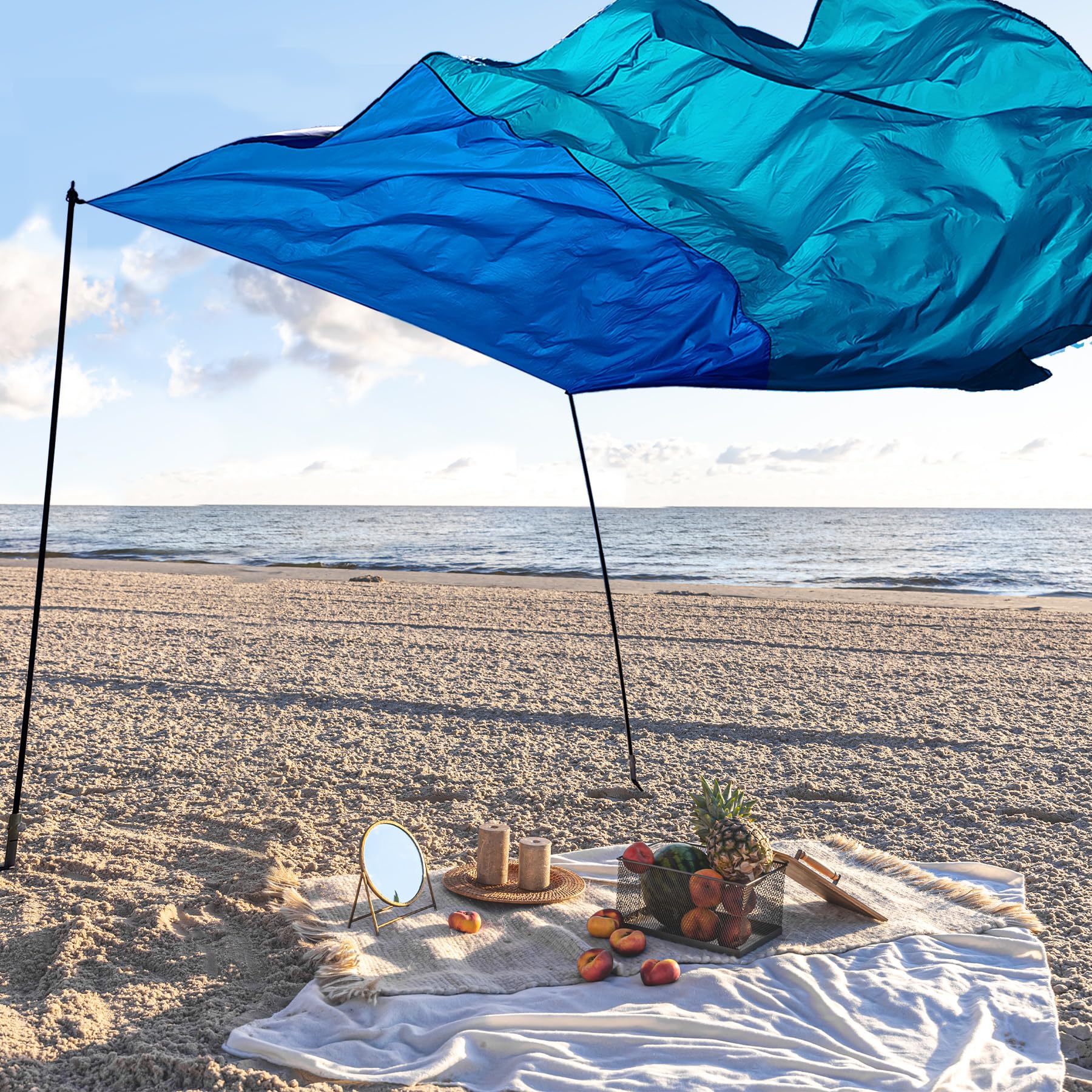 Snapklik.com : Beach Shade Tent, Beach Canopy, Provides 98 Sq Ft Of ...