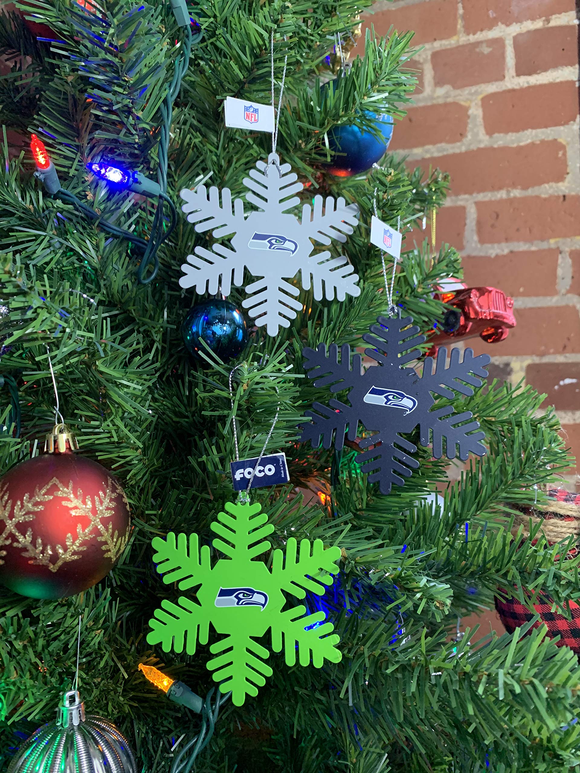 Snapklik.com : FOCO Seattle Seahawks NFL Christmas Ornament Set - 3 ...