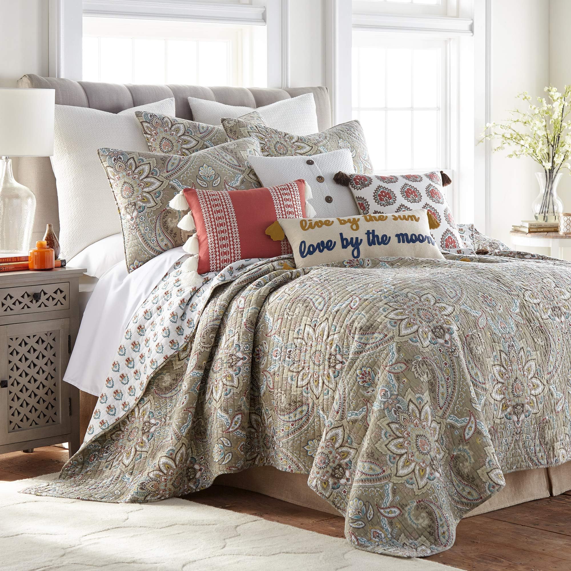 Amazon.com: Levtex Home - Assisi Quilt Set - King/Cal King Quilt and ...