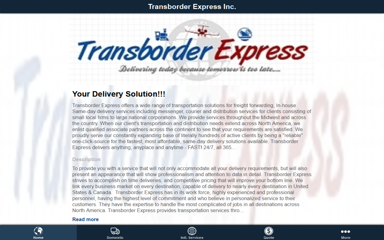 Transborder Express Inc.:Amazon.de:Appstore for Android