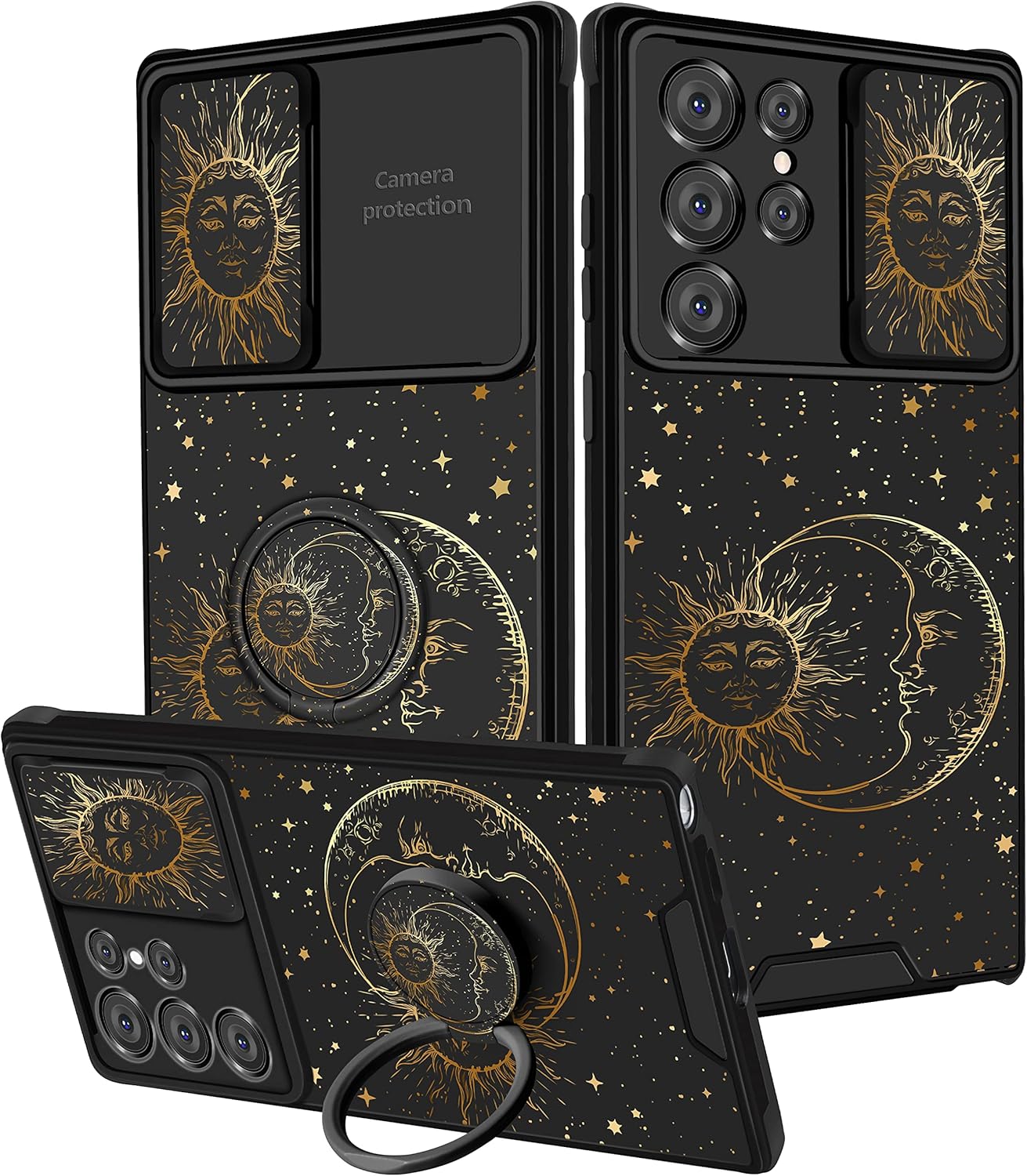 Amazon.com: Goocrux (2in1 for Samsung Galaxy S22 Ultra Case Sun Moon ...