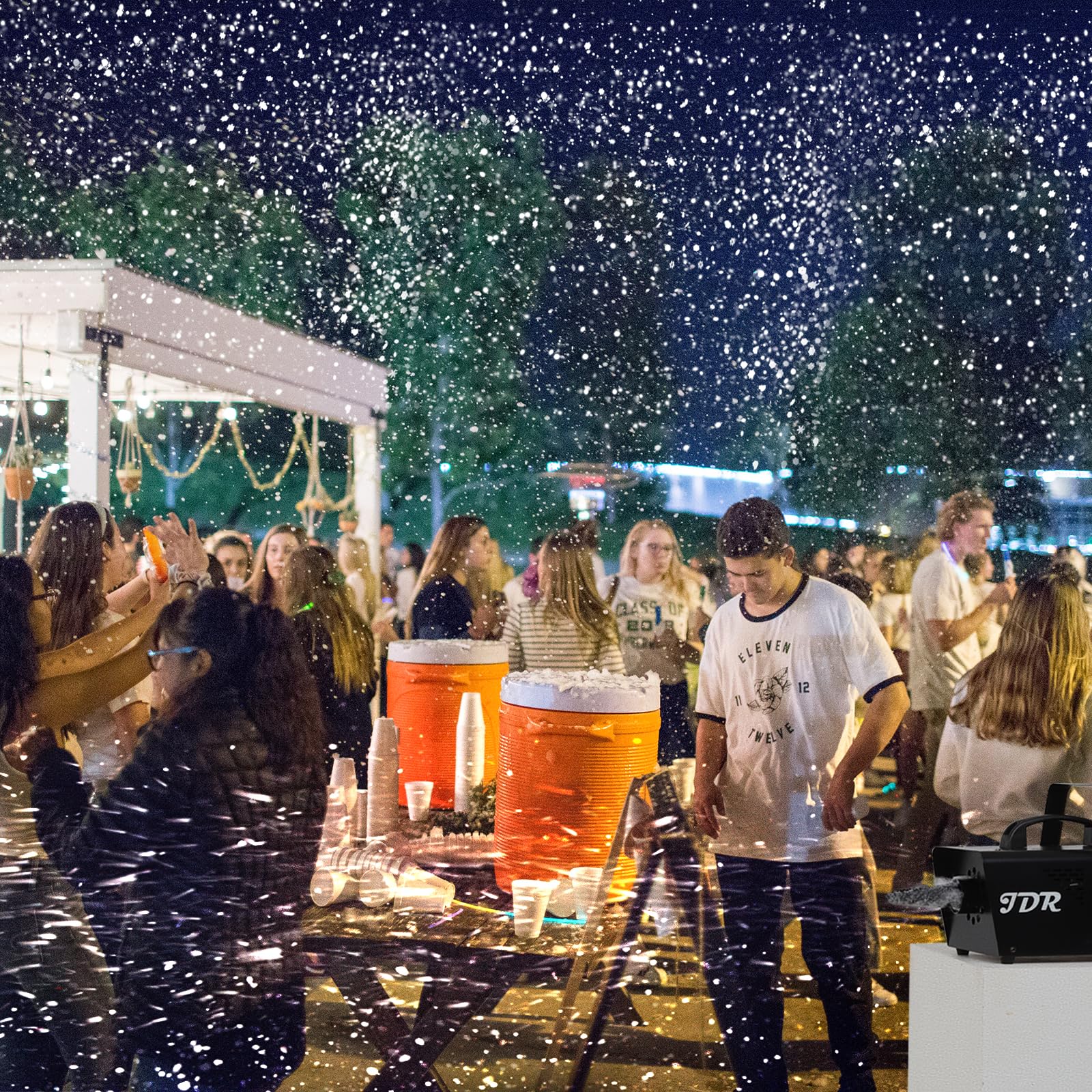 Snow Machine 800W Fake Snow Machine Wireless Remote Control and Auto ...