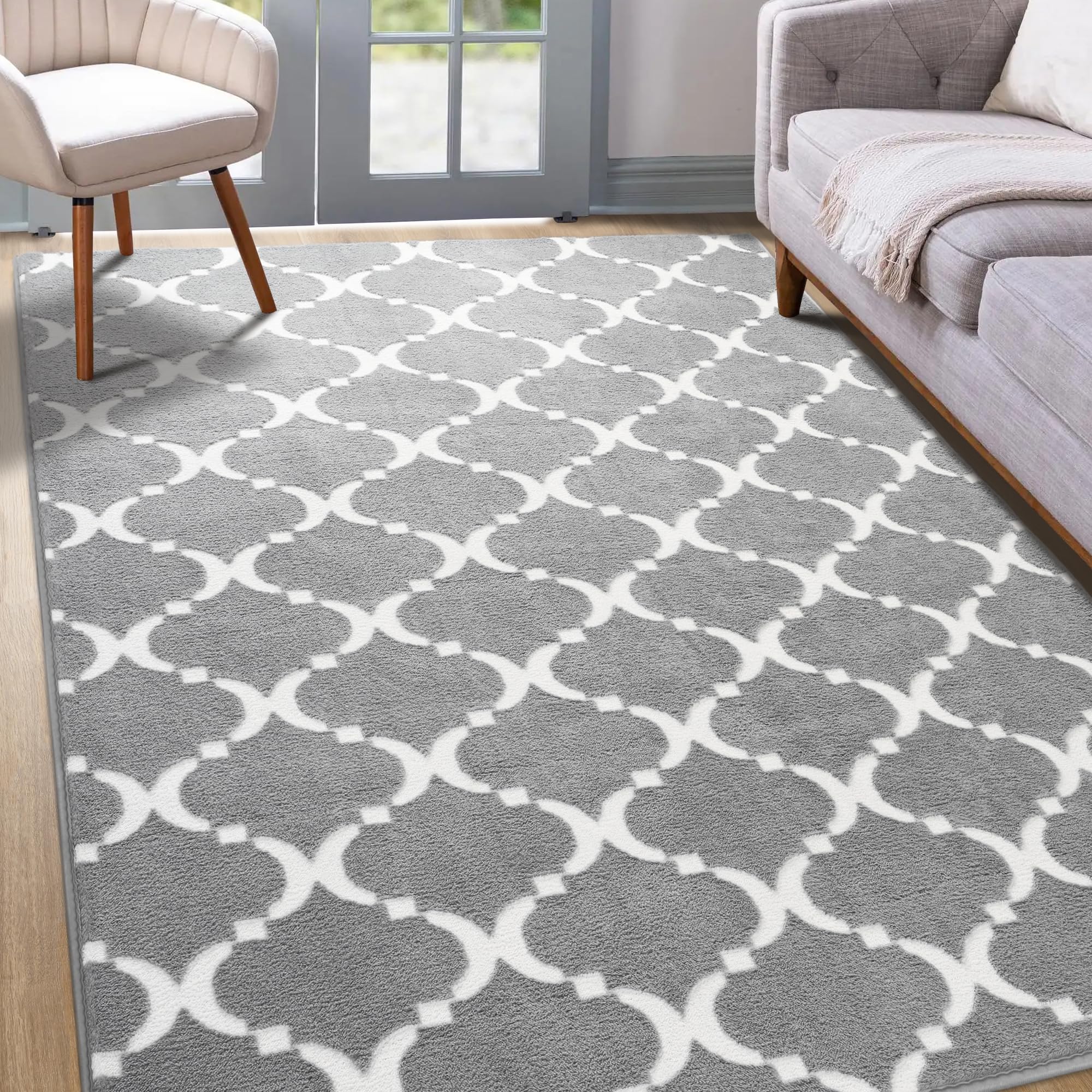 Amazon.com: YJ.GWL Large Soft Geometric Area Rug for Bedroom Living ...