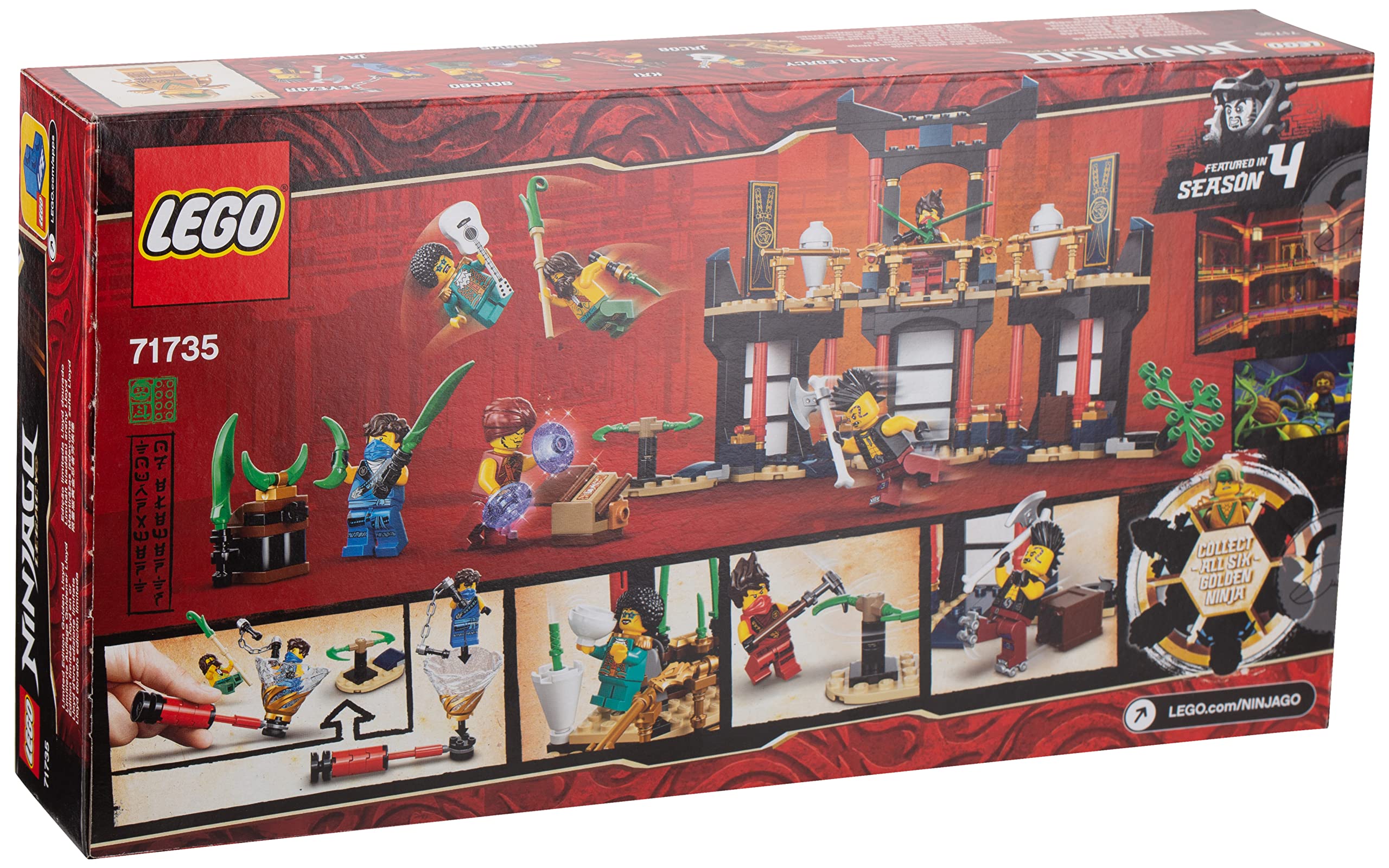 Buy LEGO 71735 NINJAGO Legacy Tournament of Elements Temple Building ...