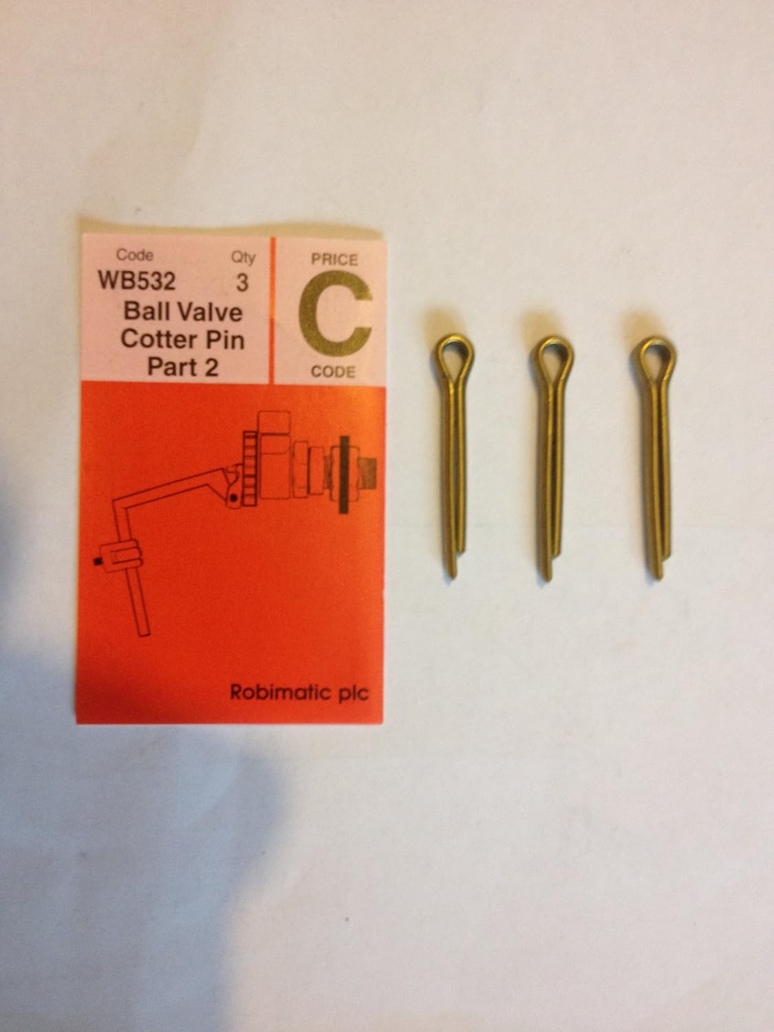 Oracstar WB532 Ball Valve Cotter Pin Part 2 - Pack of 3 : Amazon.co.uk ...
