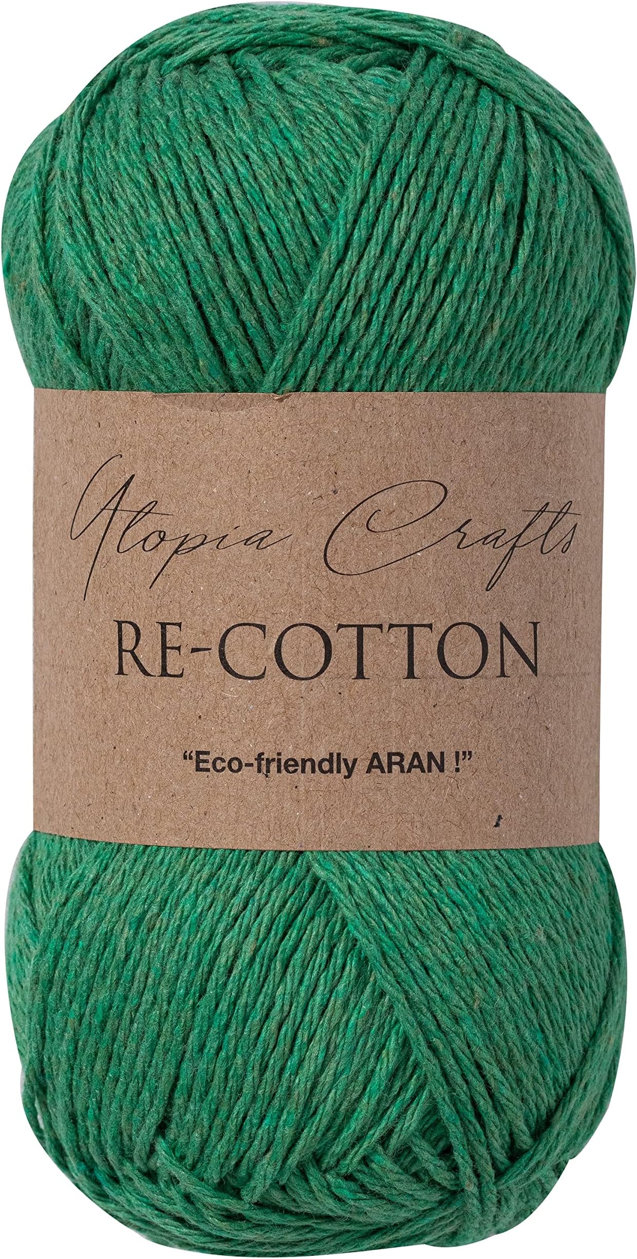 Utopia Crafts Re-Cotton Knitting Yarn, 100g (Evergreen) : Amazon.co.uk ...