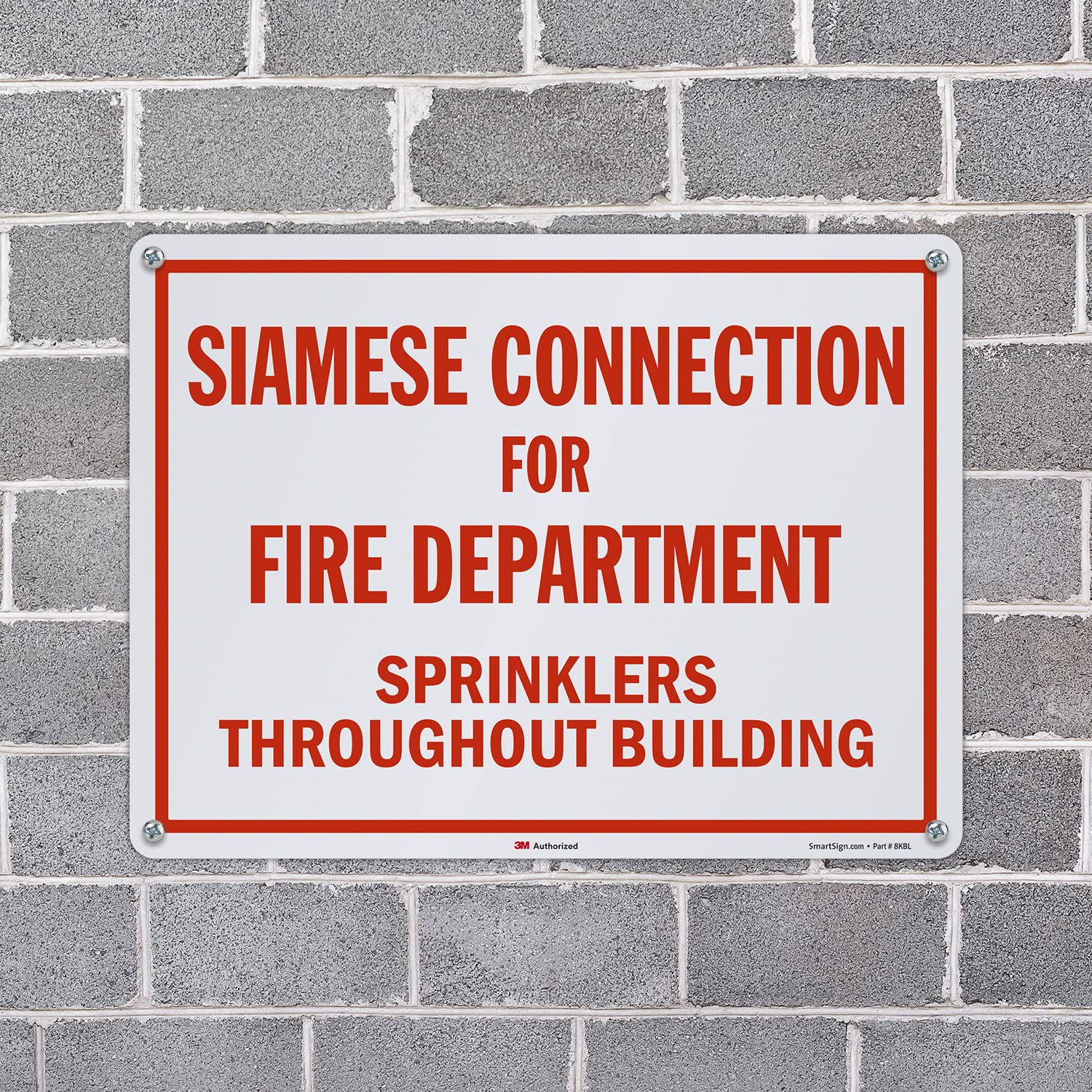 All Departments SmartSign Fire Department Connection Sign - 6x12 ...