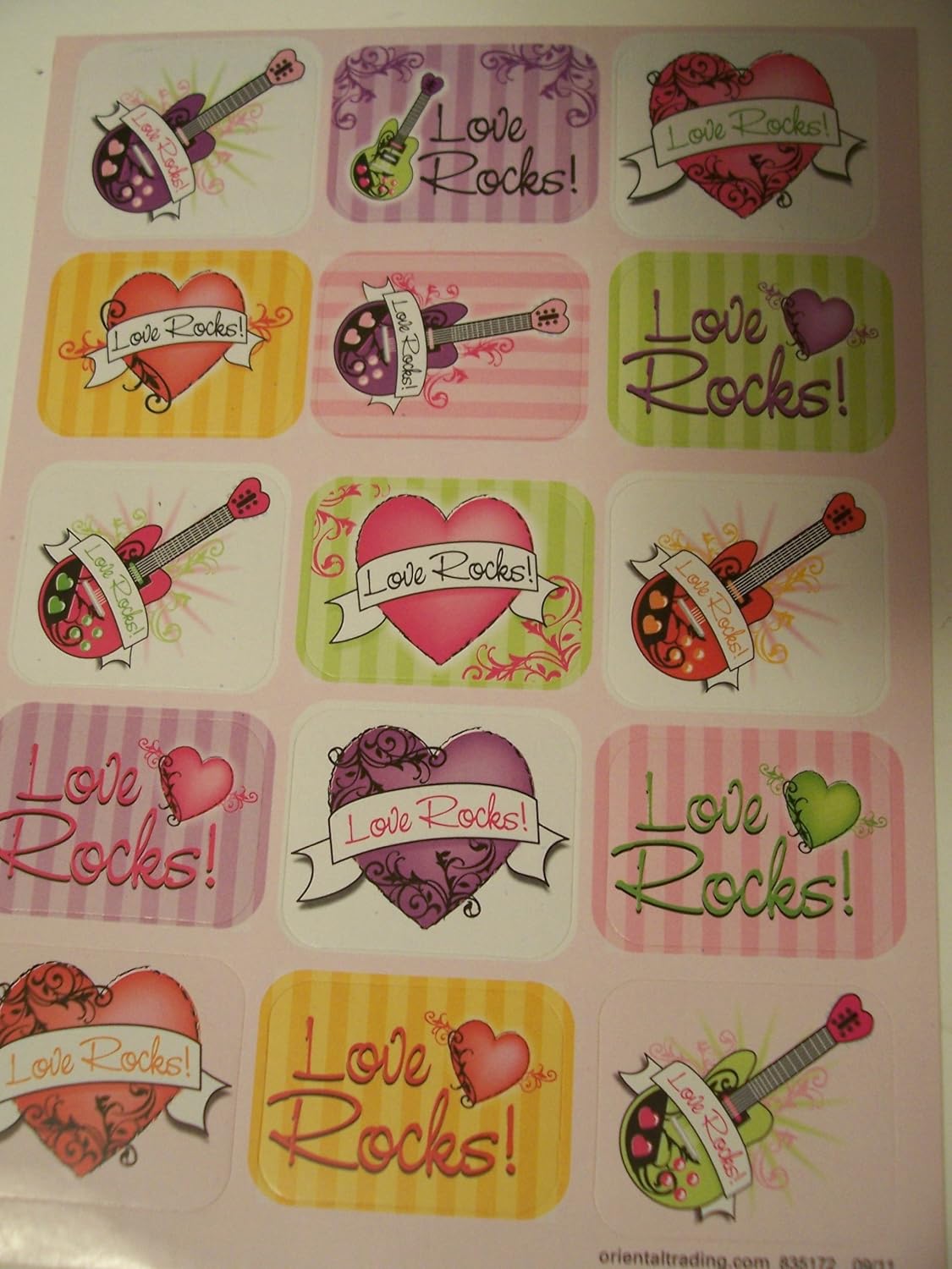 Amazon.com: OTC Love Rocks Stickers (45 Stickers; 3-1) : Toys & Games