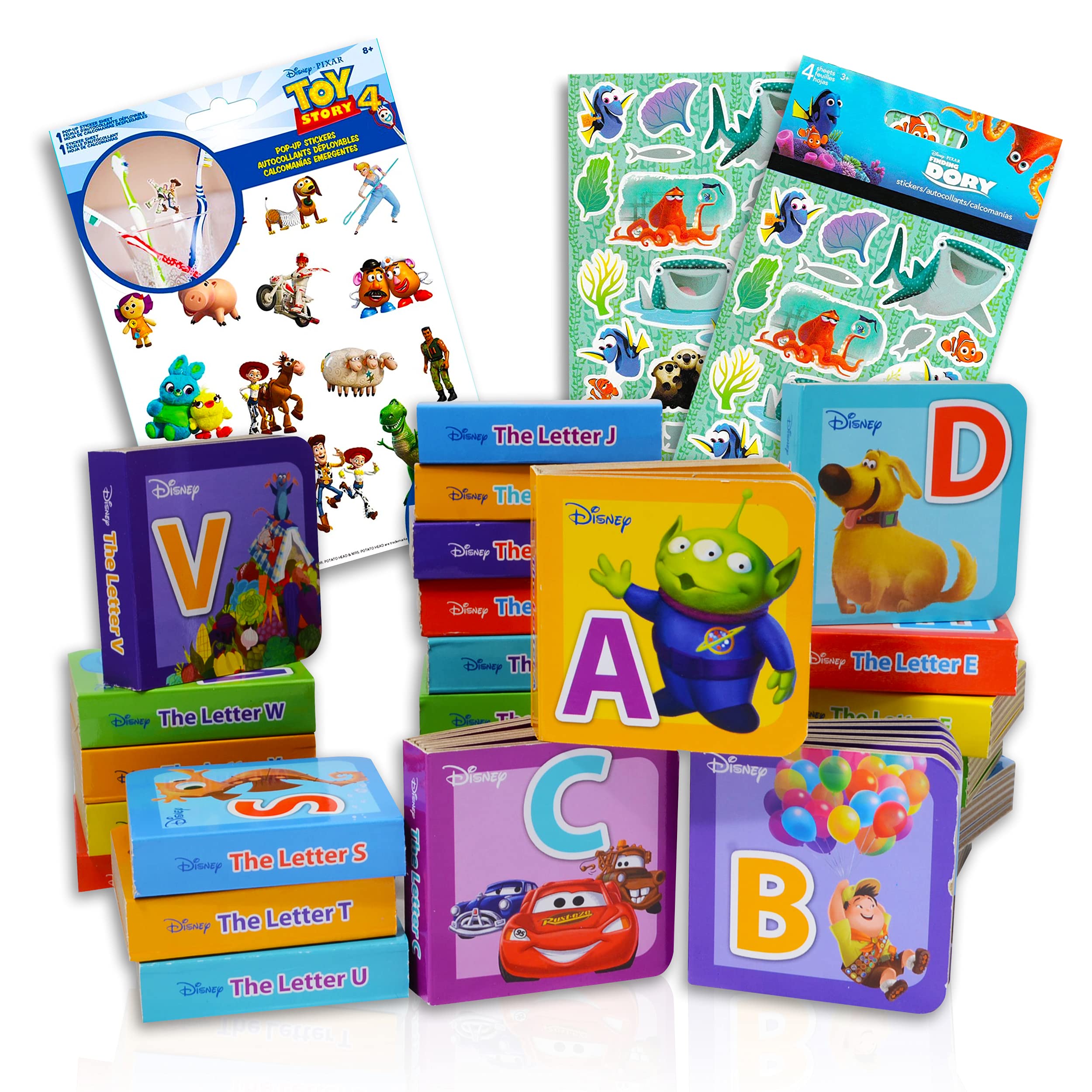 Disney Alphabet Book Bundle Disney Board Books Set 26 Disney Pixar 