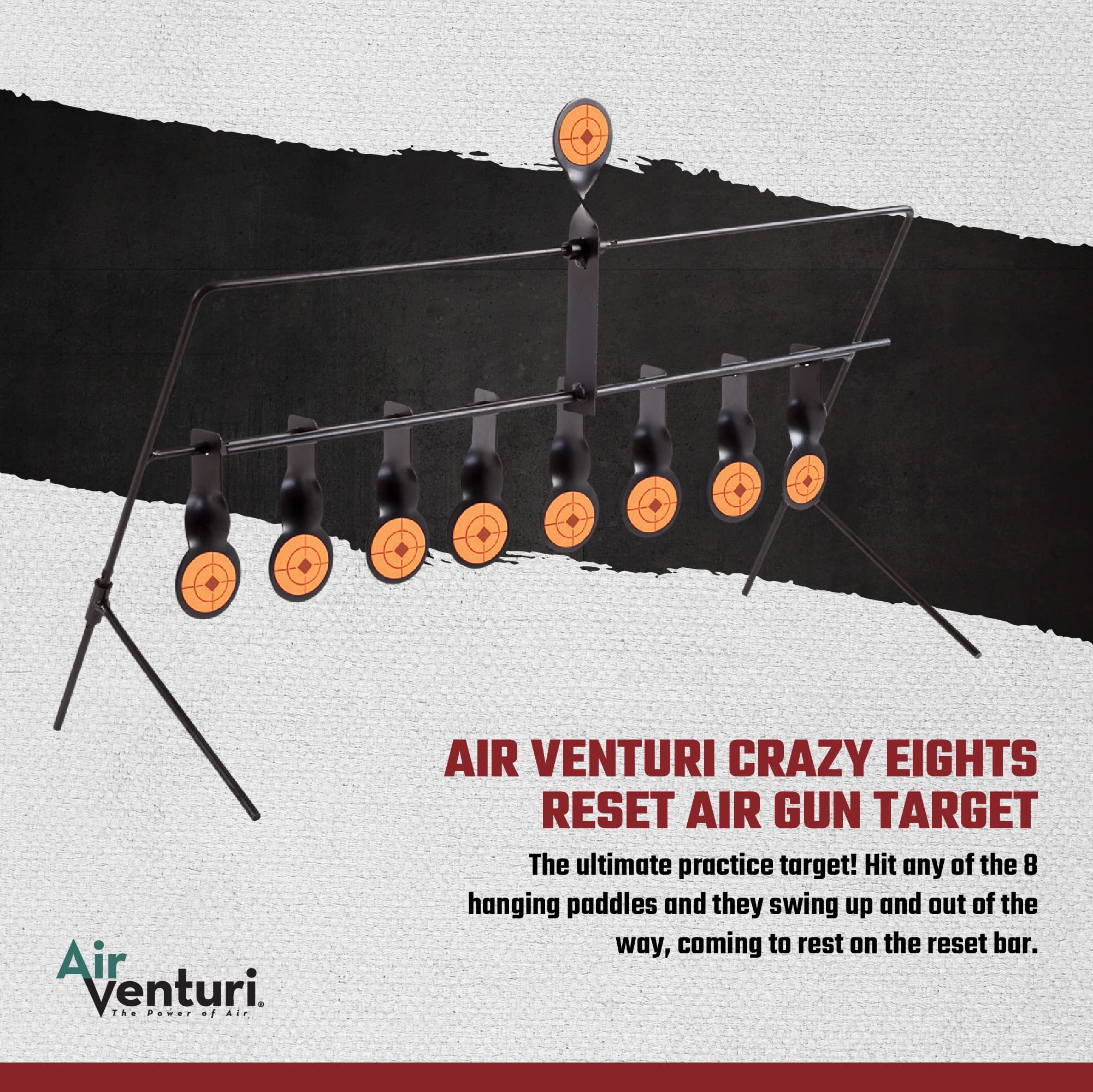 Snapklik.com : Crazy Eights Reset Airgun Target