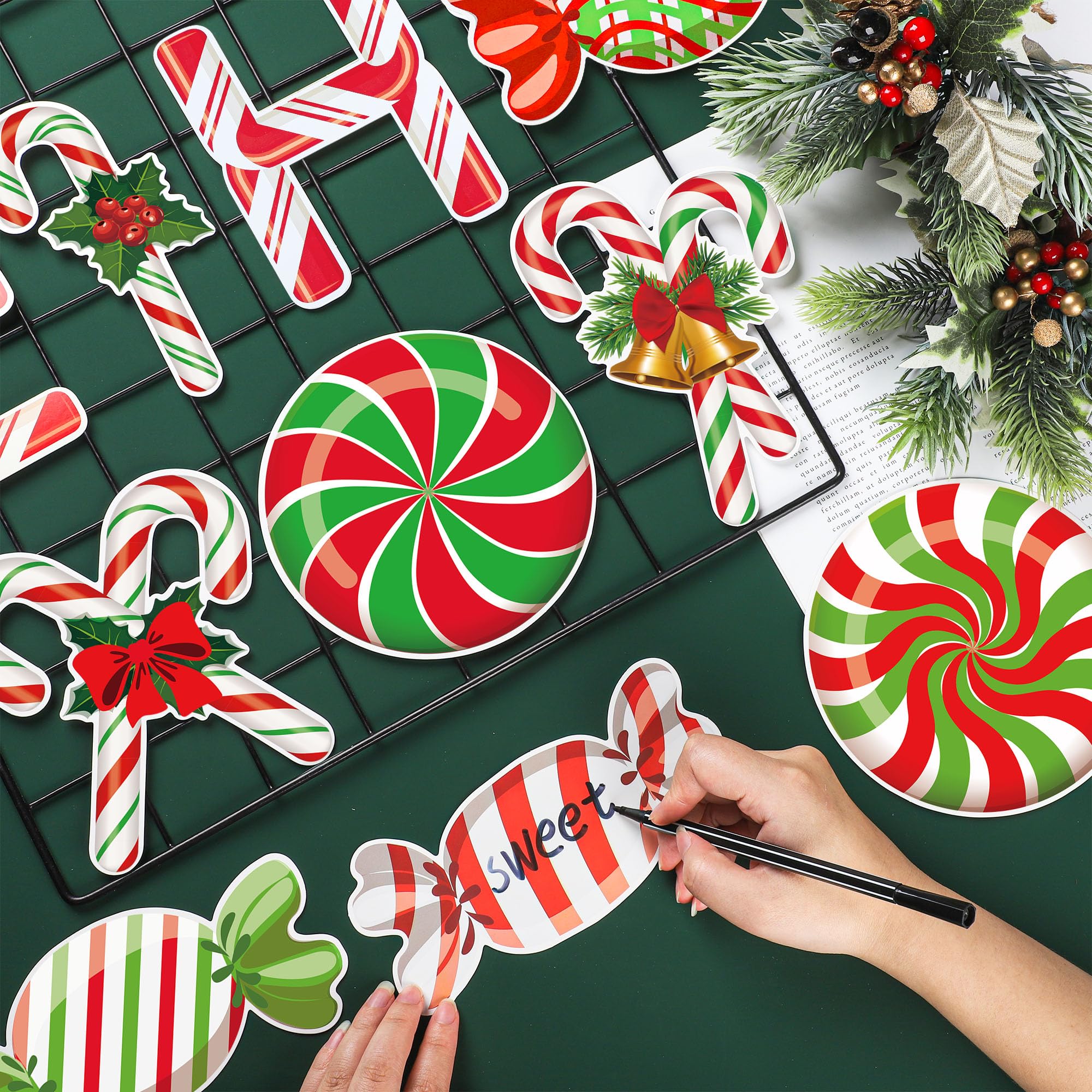 Christmas Candy Cutouts Buy 48 Pcs Christmas Peppermint Candy Cutouts