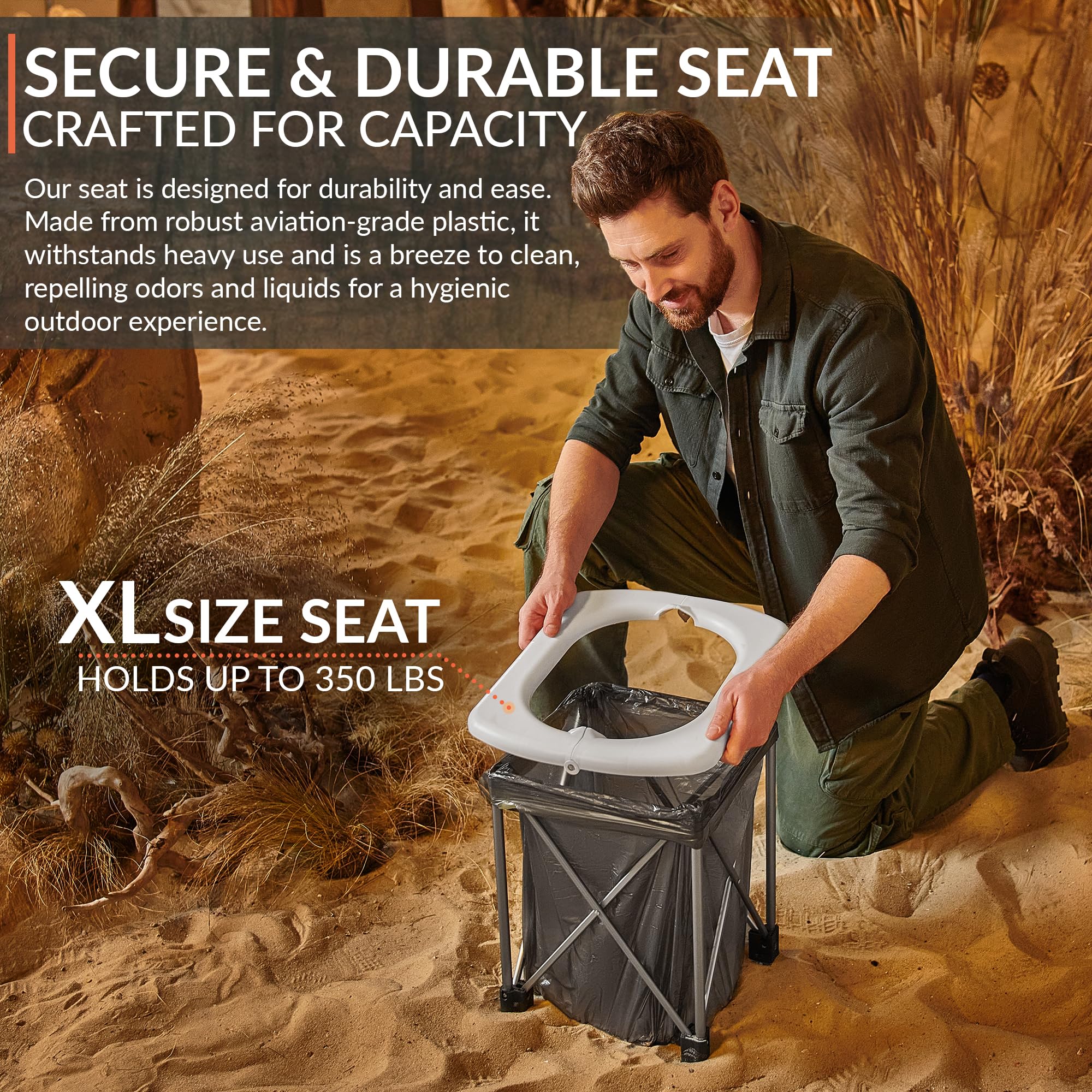 Snapklik.com : Premium Portable Toilet, Extra Large Folding Camping ...