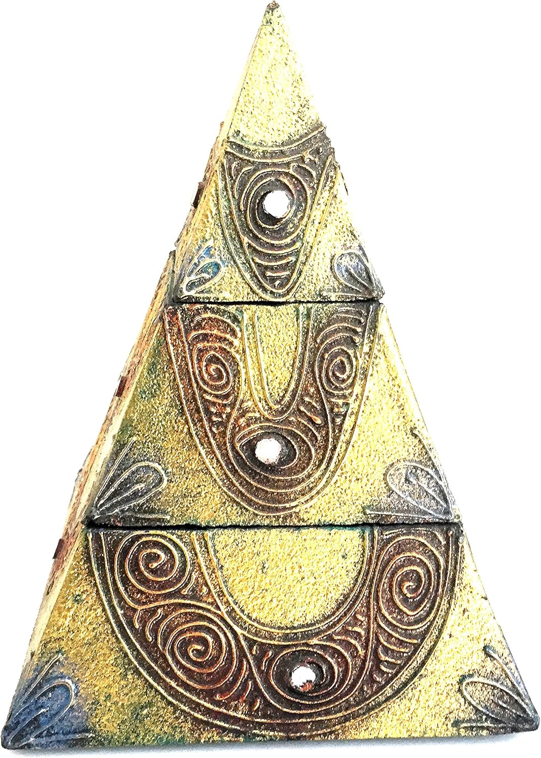 Amazon.com: Jewelry Box Trinket Keepsake Box Wooden Pyramid- Mosaic ...