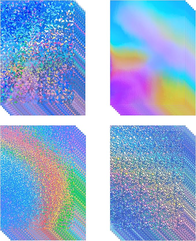 Amazon.com : 28 Sheets Holographic Cardstock Paper 250gsm/92lb, 8.5 x ...