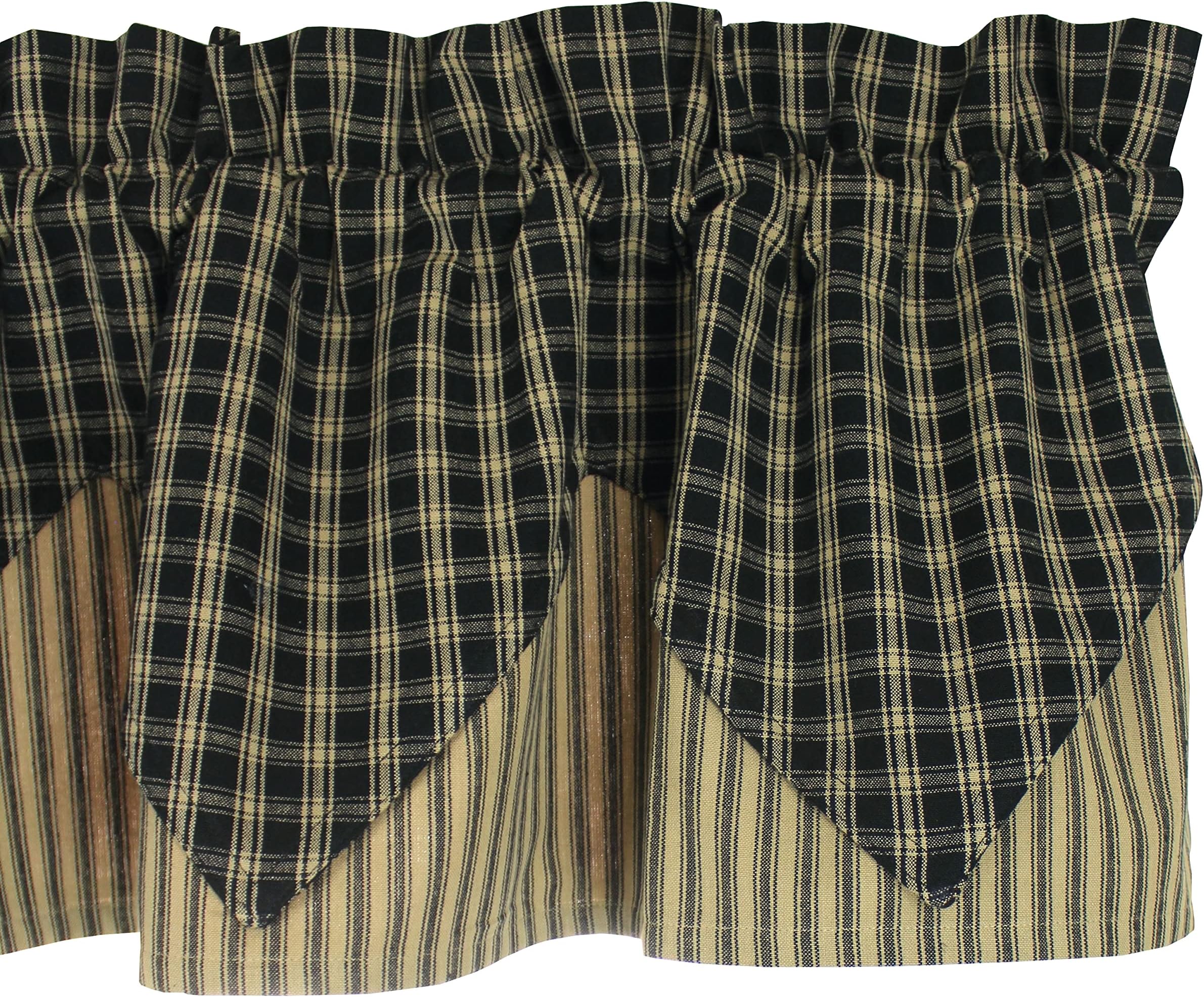 Amazon.com: Park Designs Sturbridge Point Valance, 72 x 15, Black ...