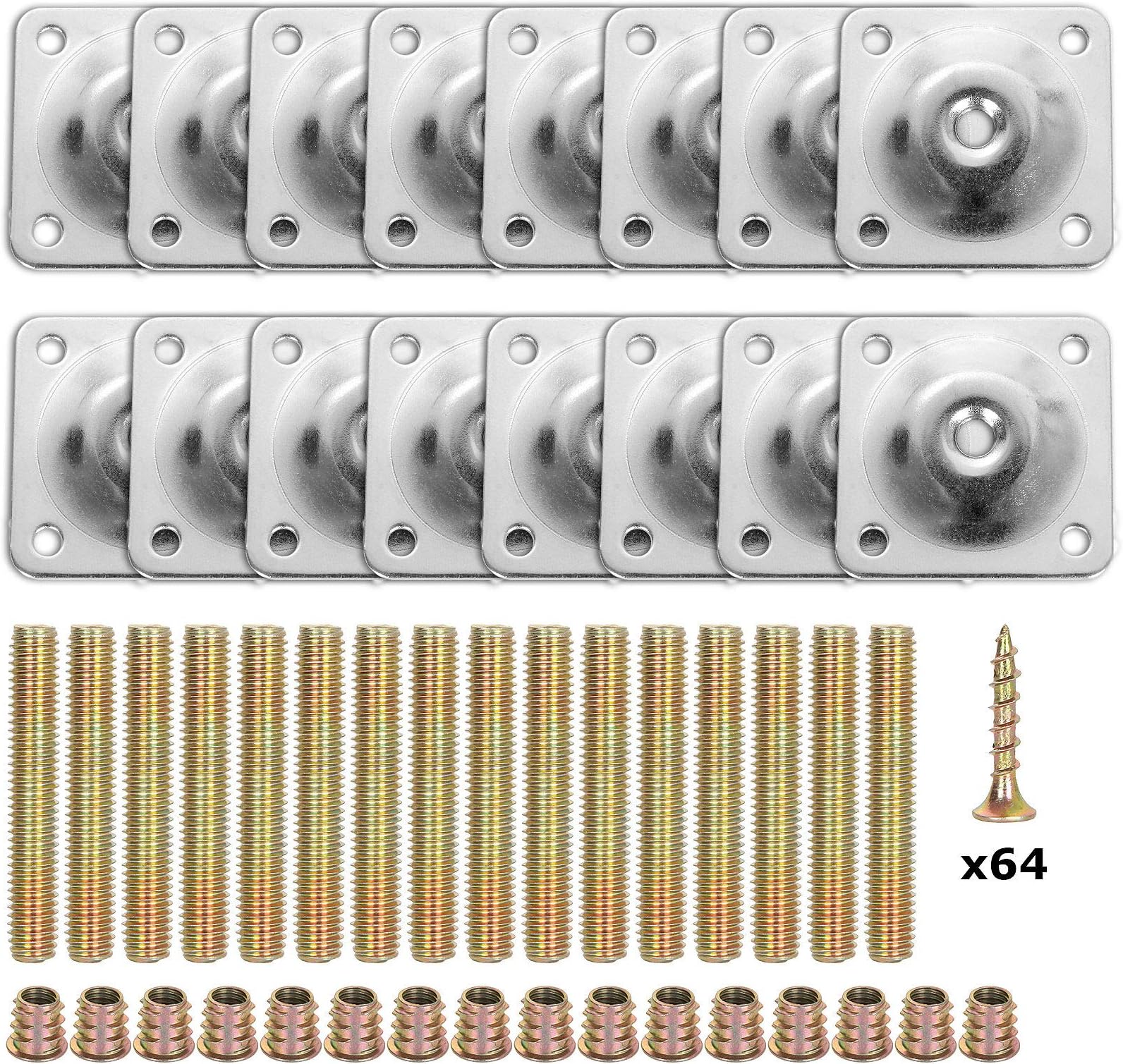 Amazon.com: Oakazer Leg Mounting Plates,Furniture Leg Attachment Plates ...