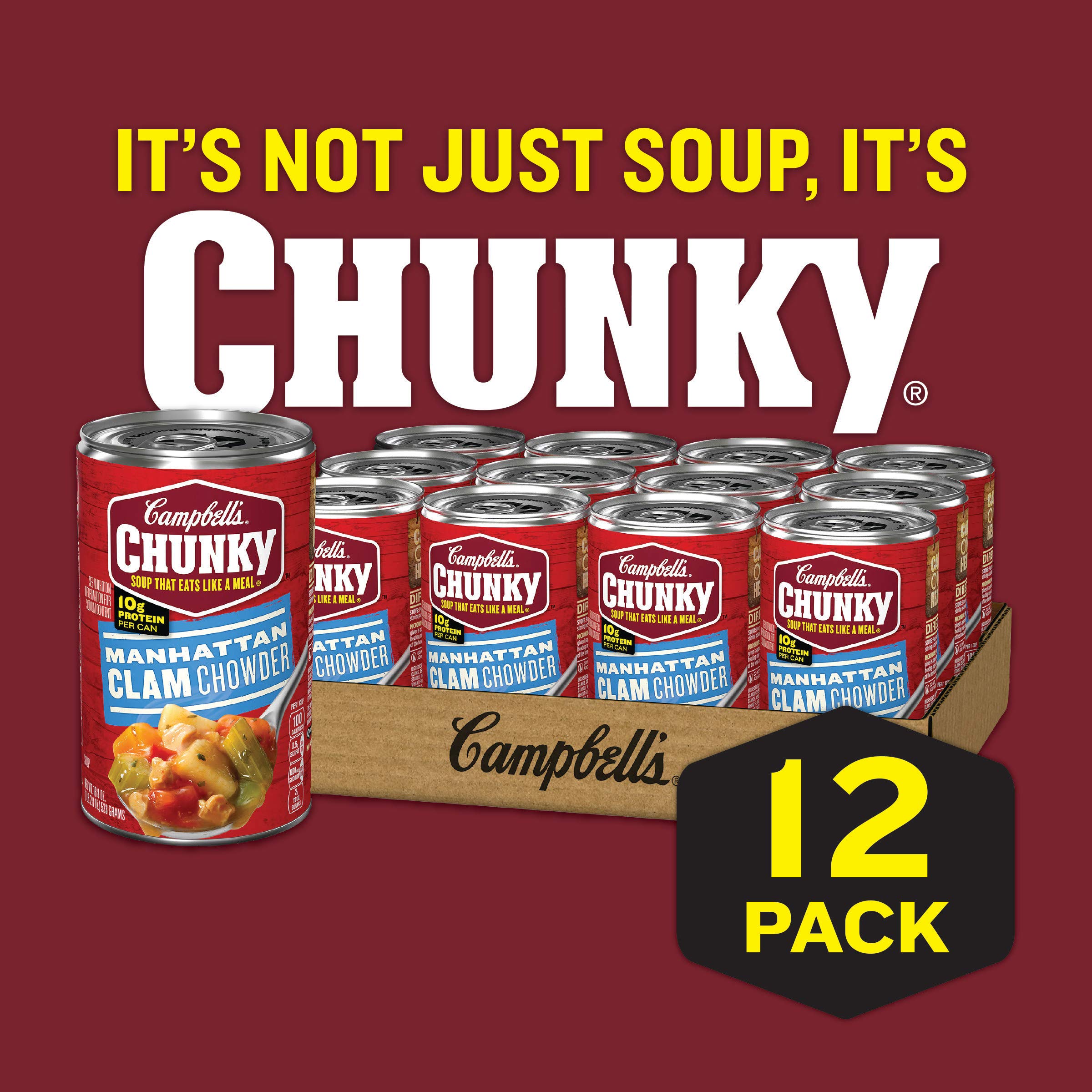 Snapklik.com : Campbells Chunky Soup, Manhattan Clam Chowder, 18.8 Oz Can
