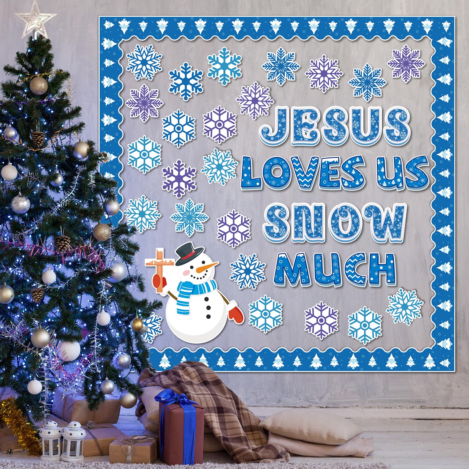 Snowflake Bulletin Board Ideas Christian God Made Me Unique Snowman