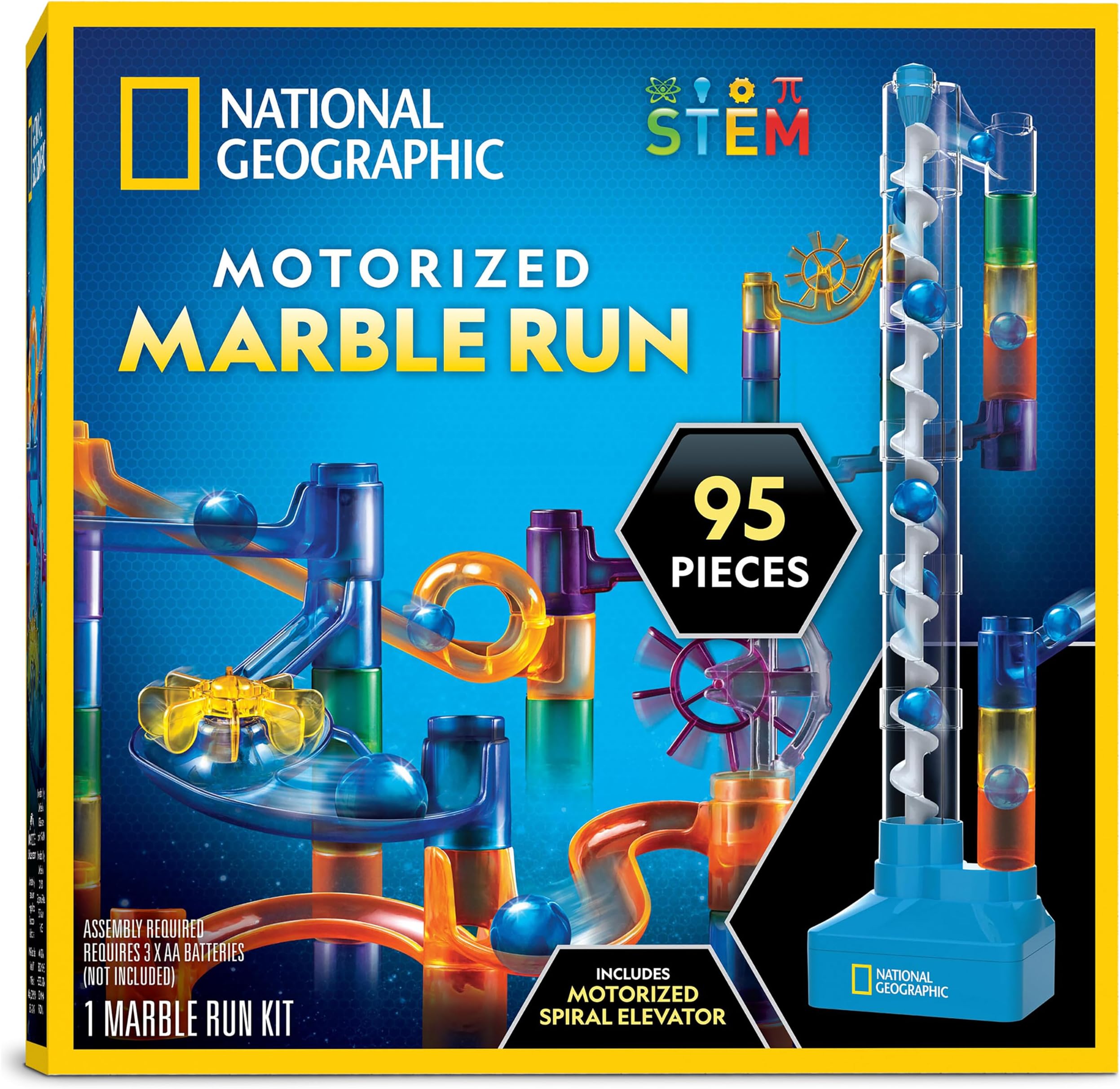 Marble Run Track Toy Set - Translucent Marble Maze Race Game Set by ...
