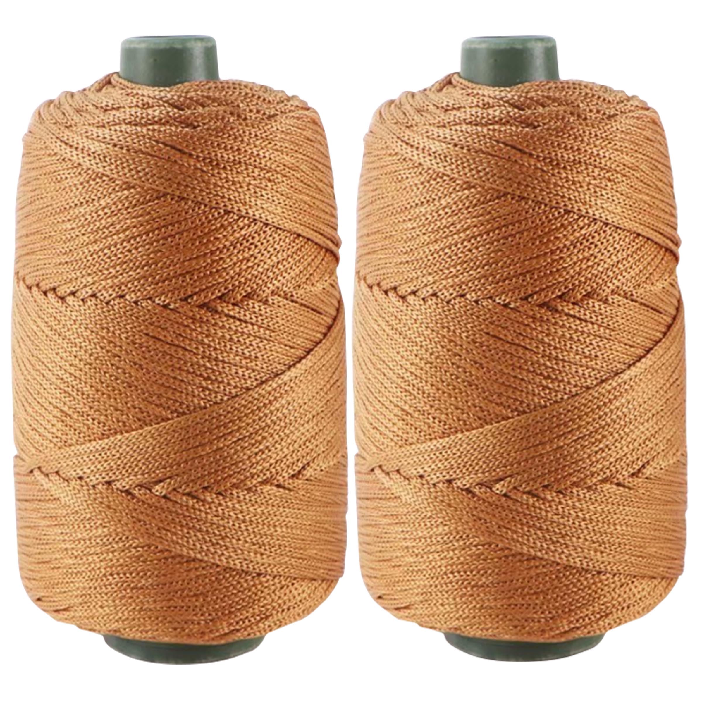 Amazon.com: Clisil 400gram Art Yarn Cord Khaki Polyester Yarn Macrame ...