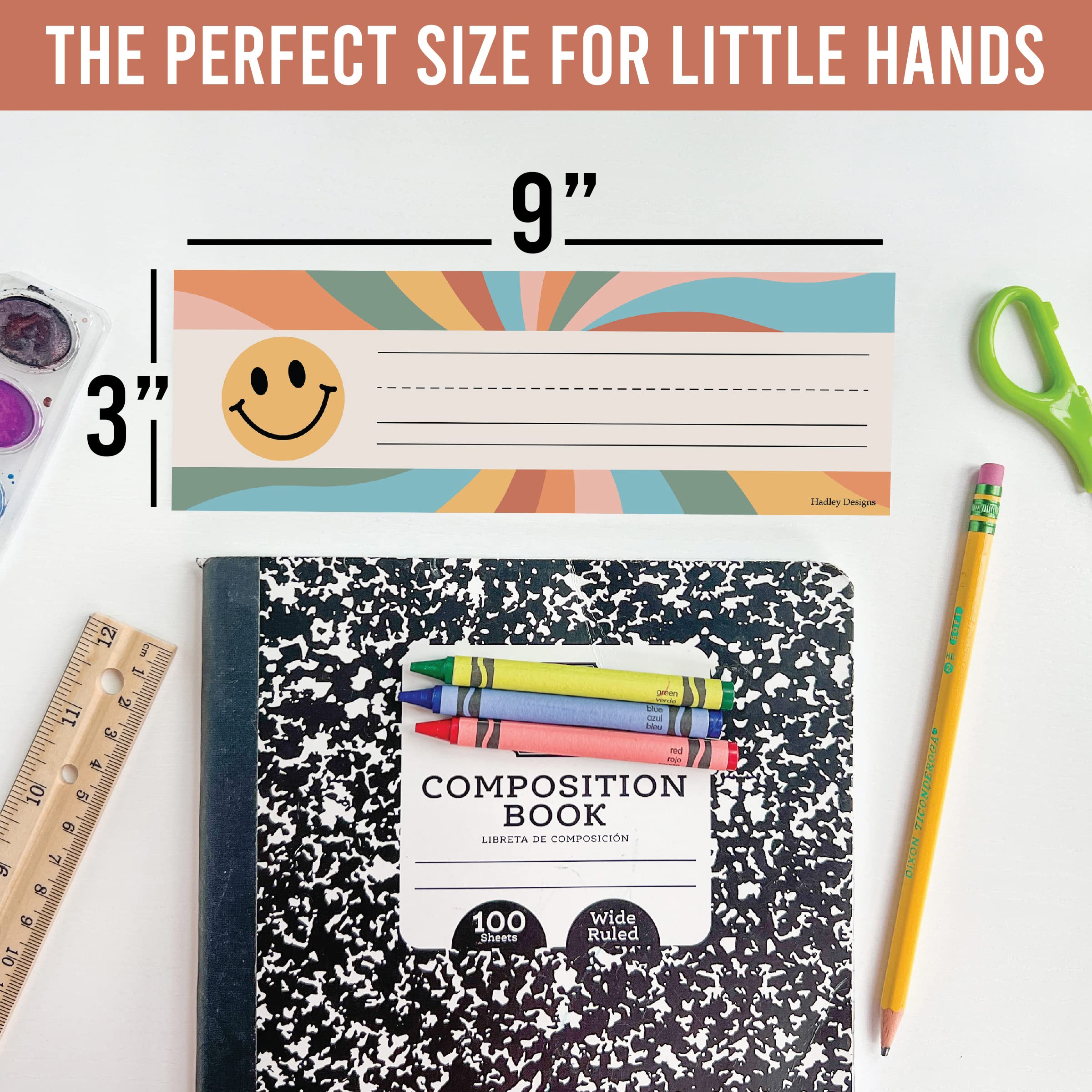 Snapklik.com : Hadley Designs 25 Retro Classroom Name Tags For ...
