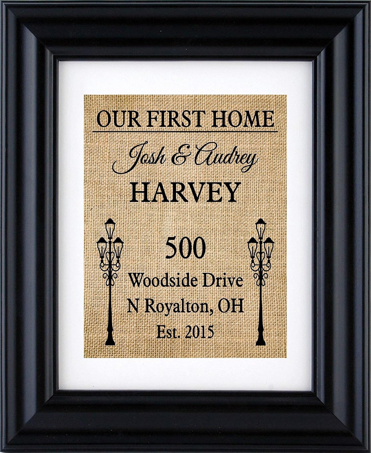 Amazon.com: Our First Home Sign, First Home Burlap Print, Housewarming ...