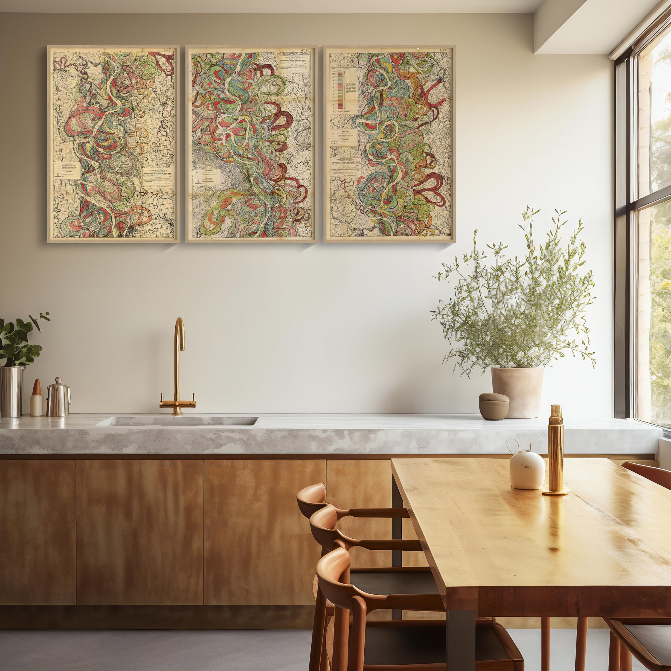 Snapklik.com : Sheet 5-1944 Mississippi River Map - River House Decor ...