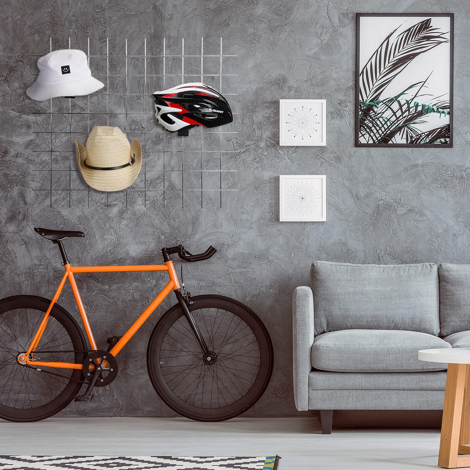 Blulu 6 Pcs Hat Displayer for Gridwall, Black Metal Hat Helmet Rack ...