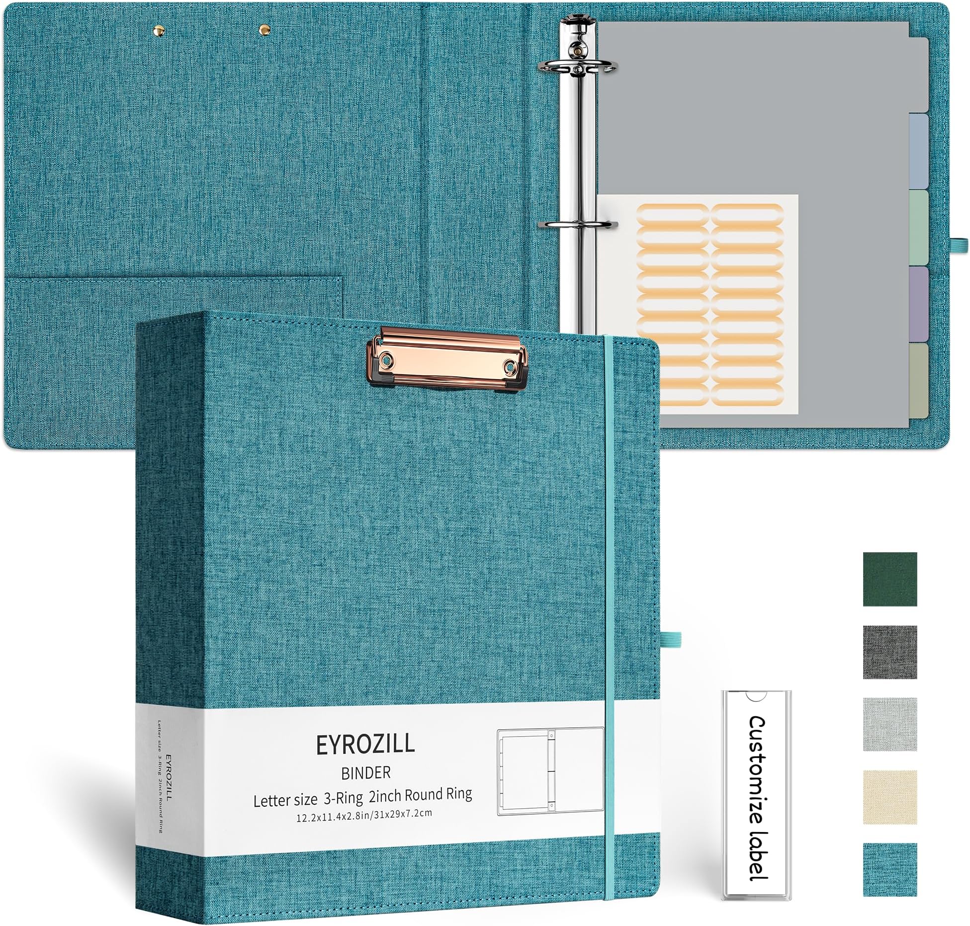 Amazon.com : EYROZILL 3 Ring Binder 2 Inch, Binder for Letter Size (11 ...