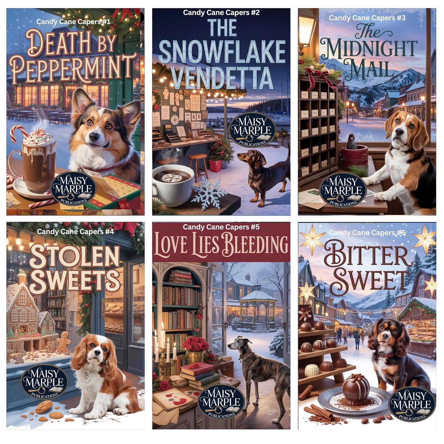 The Full Candy Cane Capers Mystery Series Collection: A Small Town ...