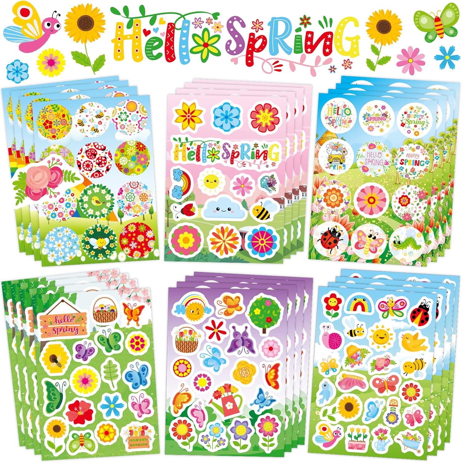 Amazon.com: Spring Stickers Flowers Stickers for Kids Butterfly ...