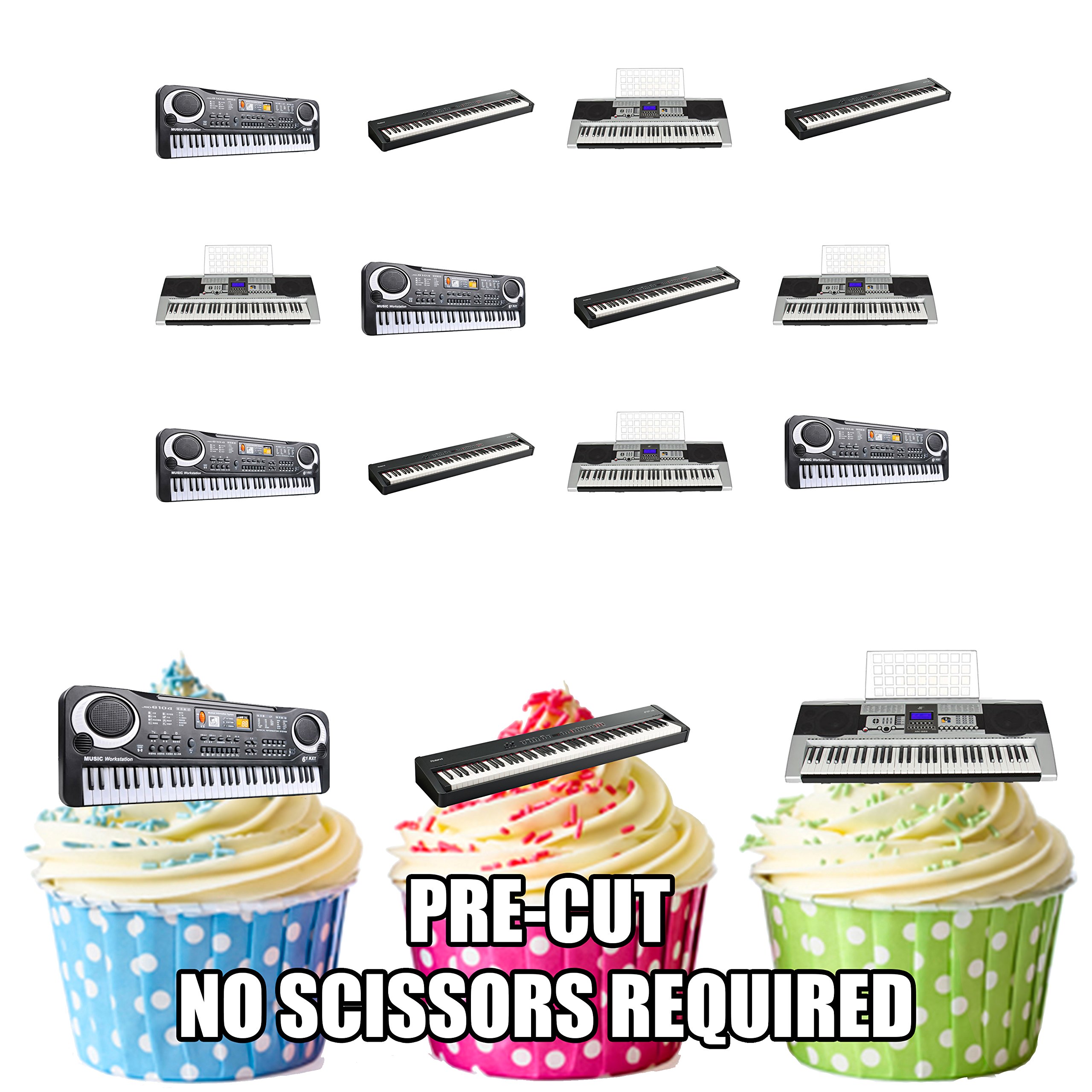 AK Giftshop Keyboard/Electric Keyboard - Edible Cupcake Toppers/Cake ...