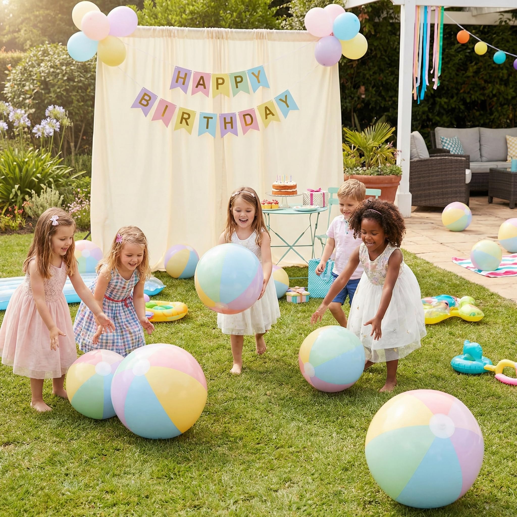 Snapklik.com : MiniInflat 12 Pcs Pastel Inflatable Beach Balls Bulk ...
