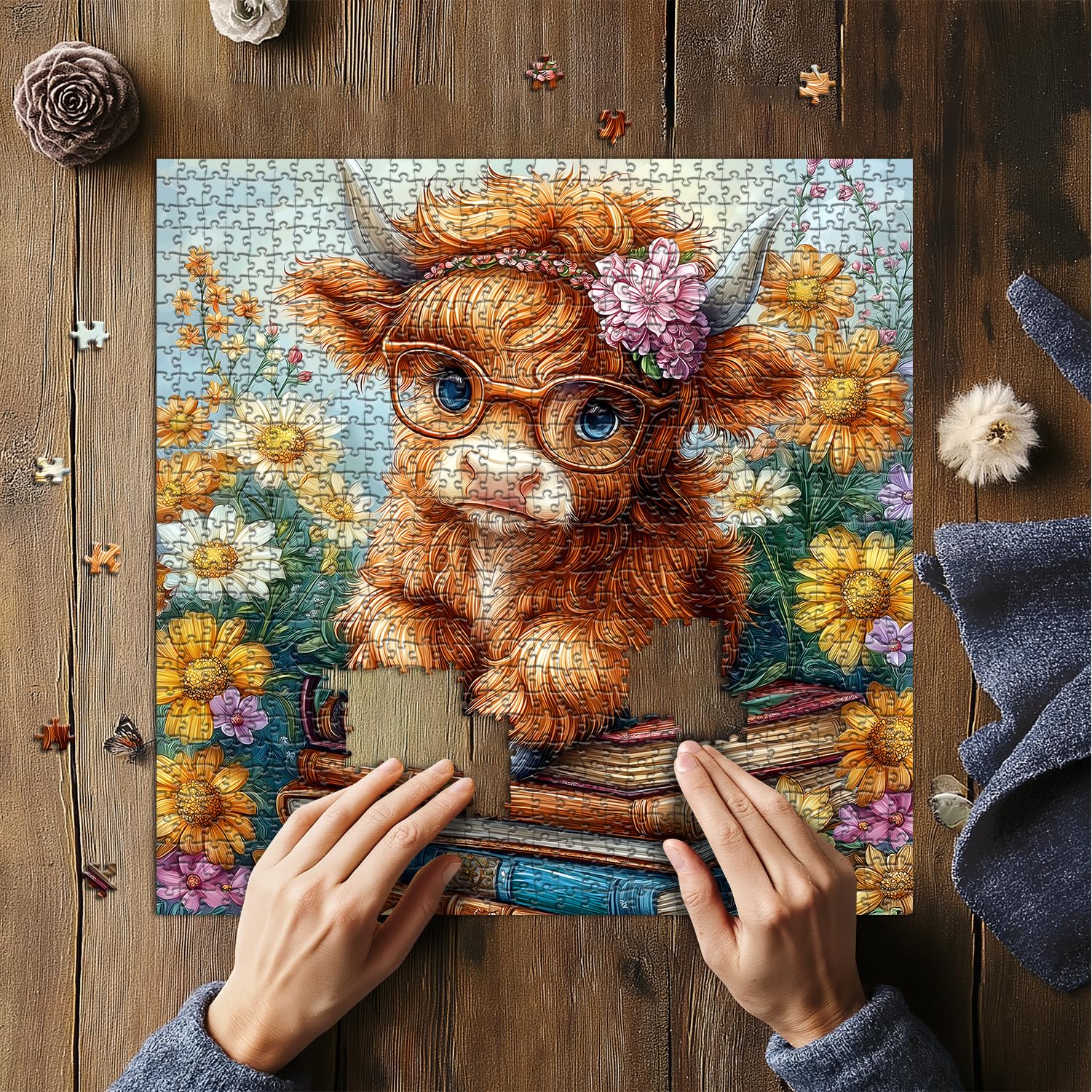Snapklik.com : Highland Cow Puzzles For Adults 1000 Pieces