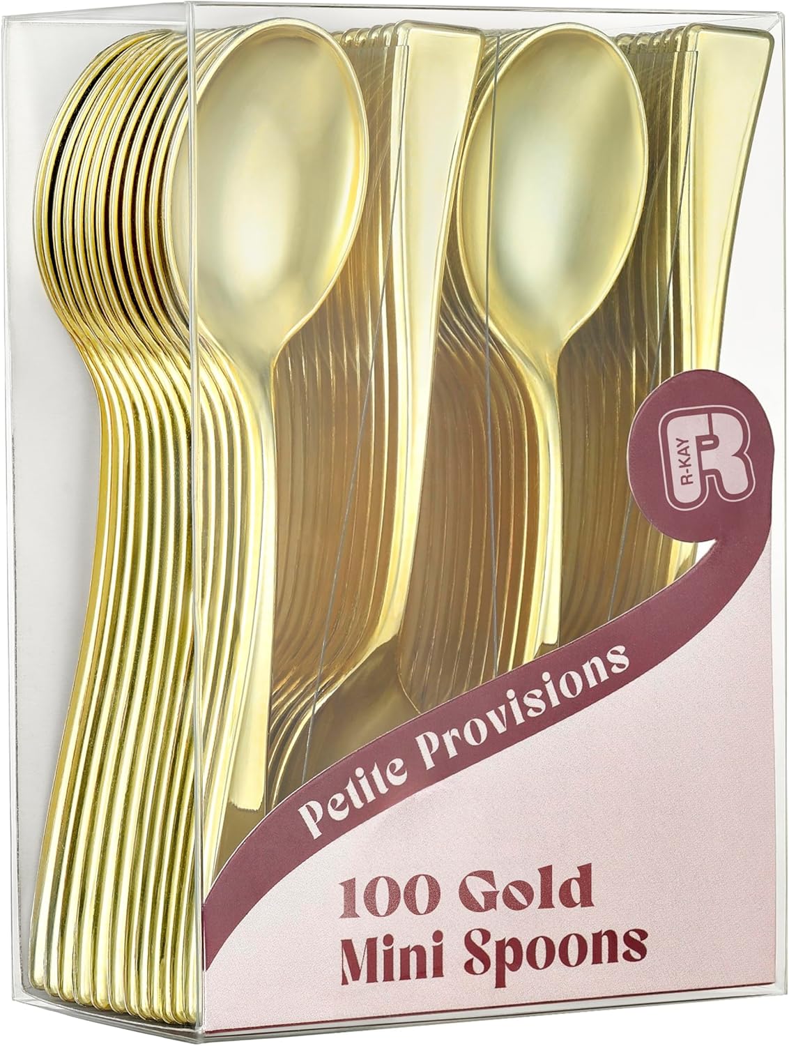 Amazon.com: 100 Pack Gold Small Spoons - 4 Inch Gold Mini Spoons Heavy ...