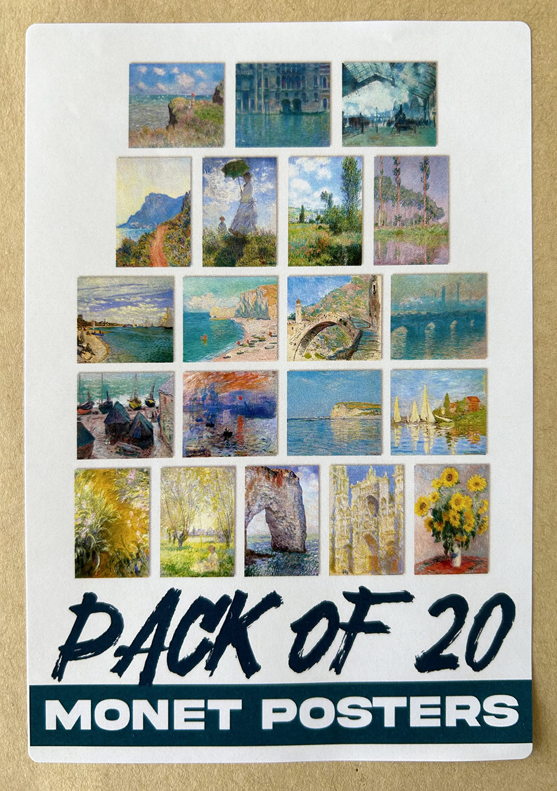 Claude Monet Posters - 20 PCS Famous Artist Paintings/Aesthetic Vintage ...