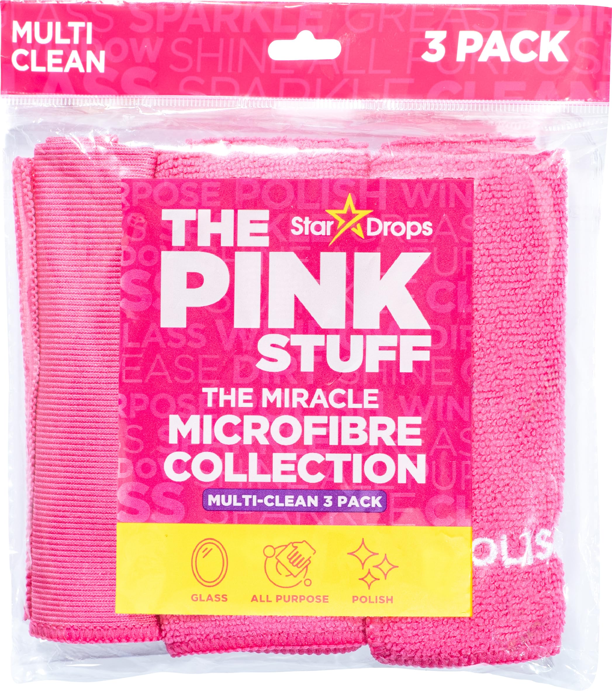 Amazon.com: Stardrops – The Pink Stuff – Miracle Microfibre Cloth ...