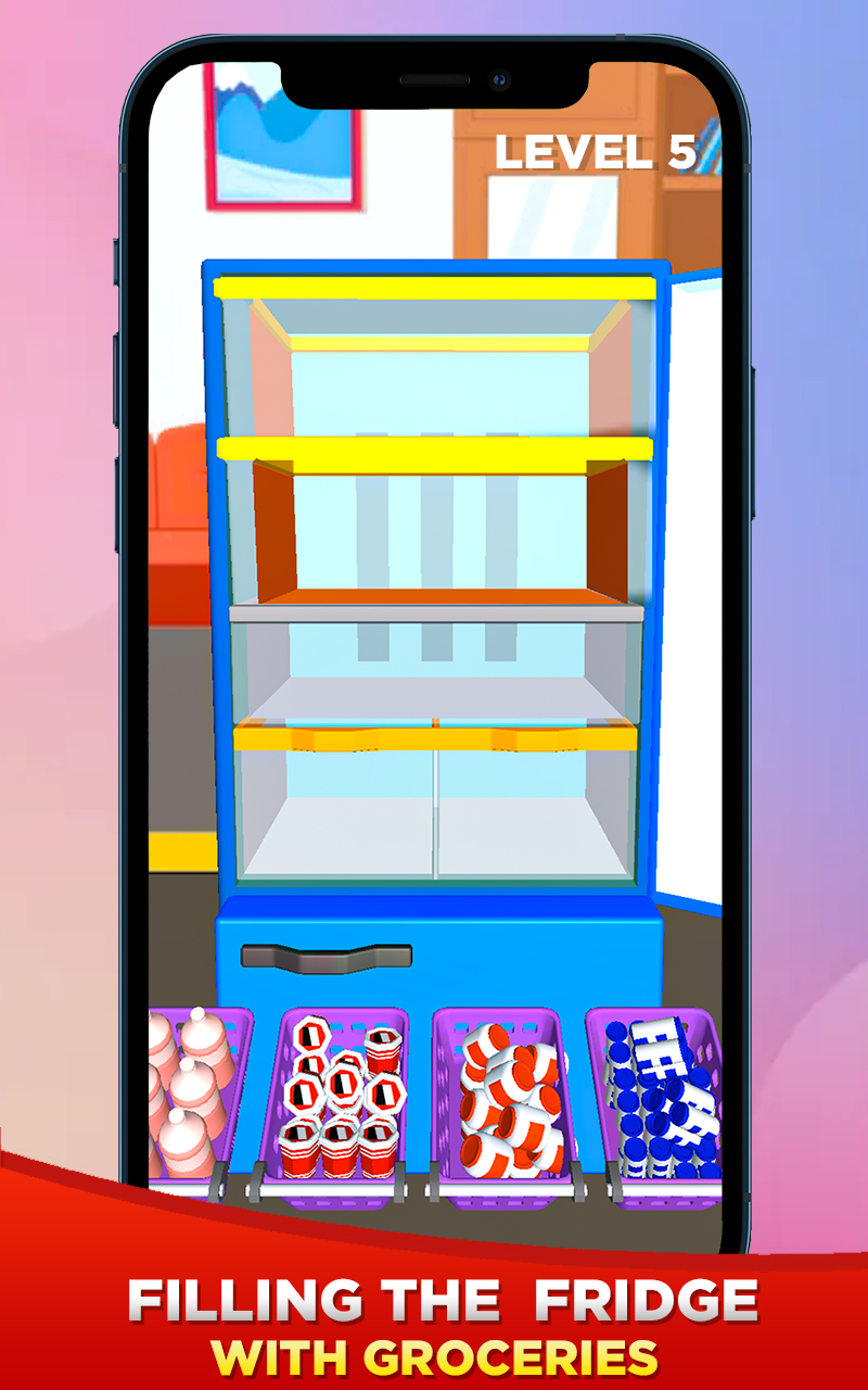 Fridge Fill Up Organizer: Goods Sorting Puzzle Master Organizing Game ...