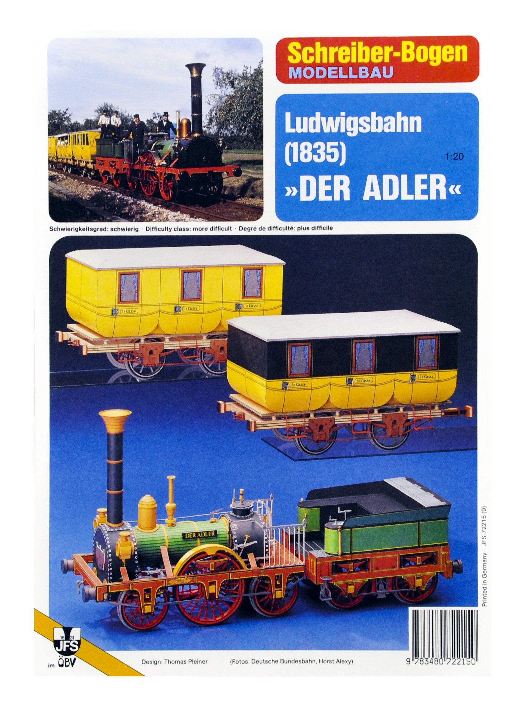 Amazon.com: Schreiber-Bogen Adler Steam Locomotive Card Model : Arts ...